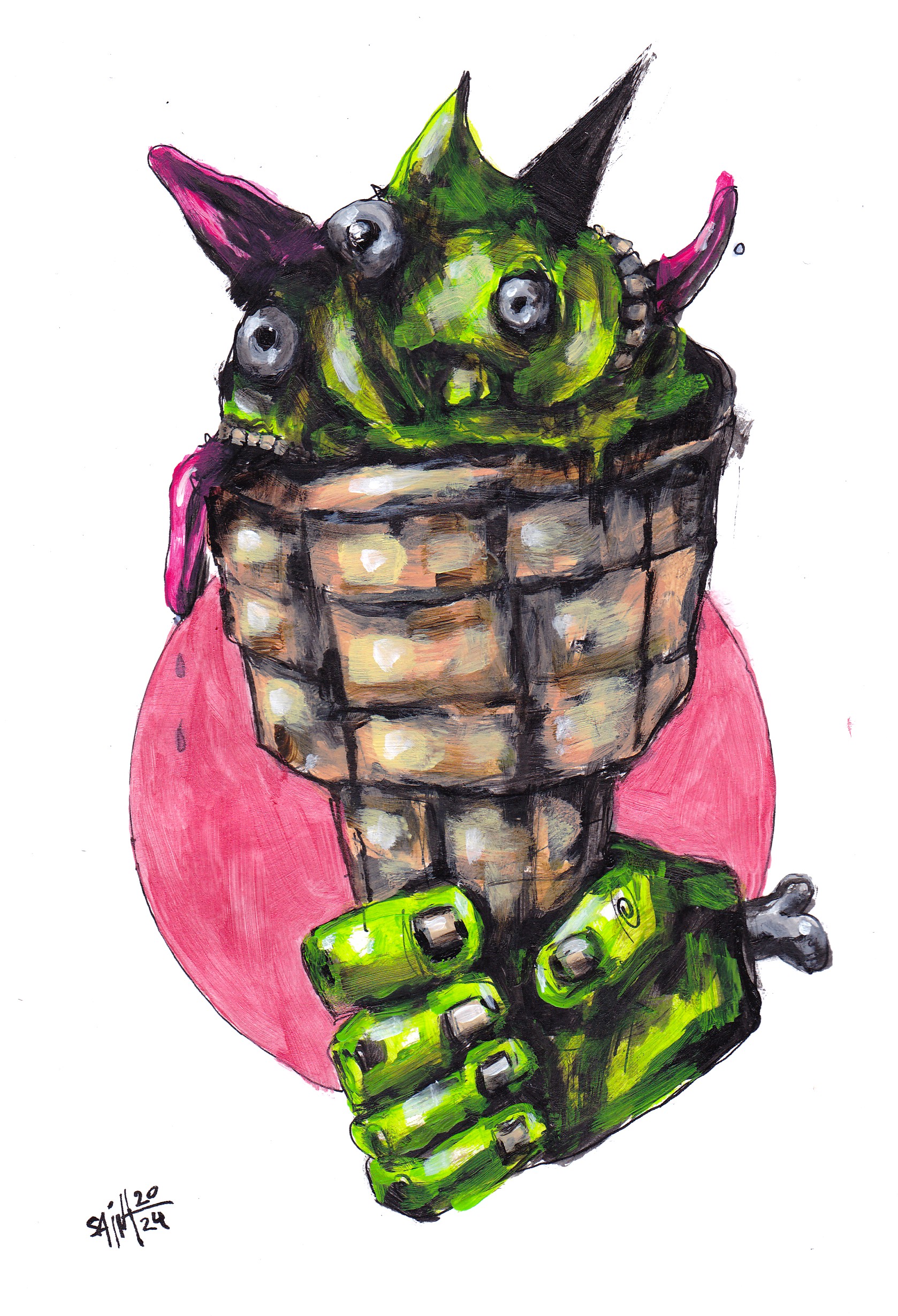 Mr. Scream. Zombie painting original art, Horror Dark art cr | Inspire ...