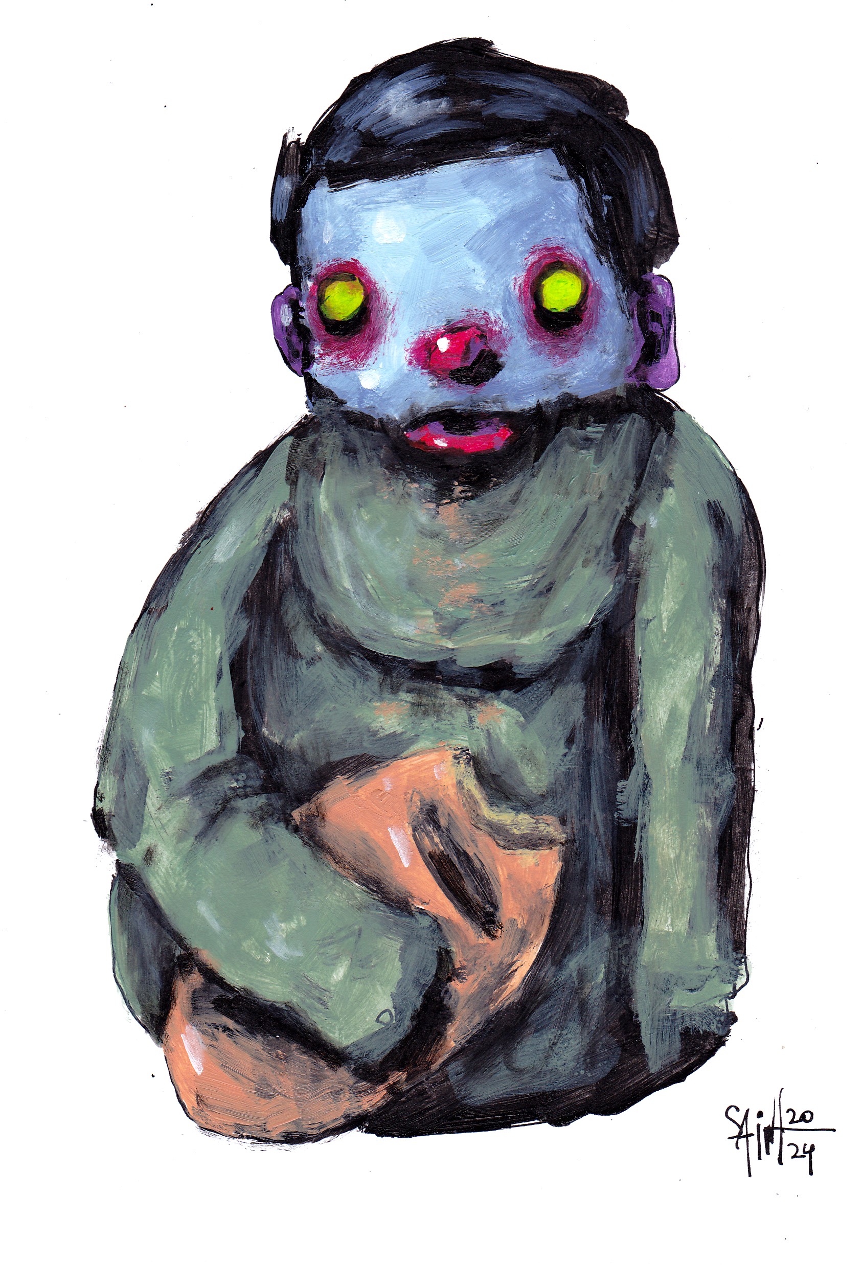 Mr. Baton. Zombie painting original art, Horror Dark art cre | Inspire ...