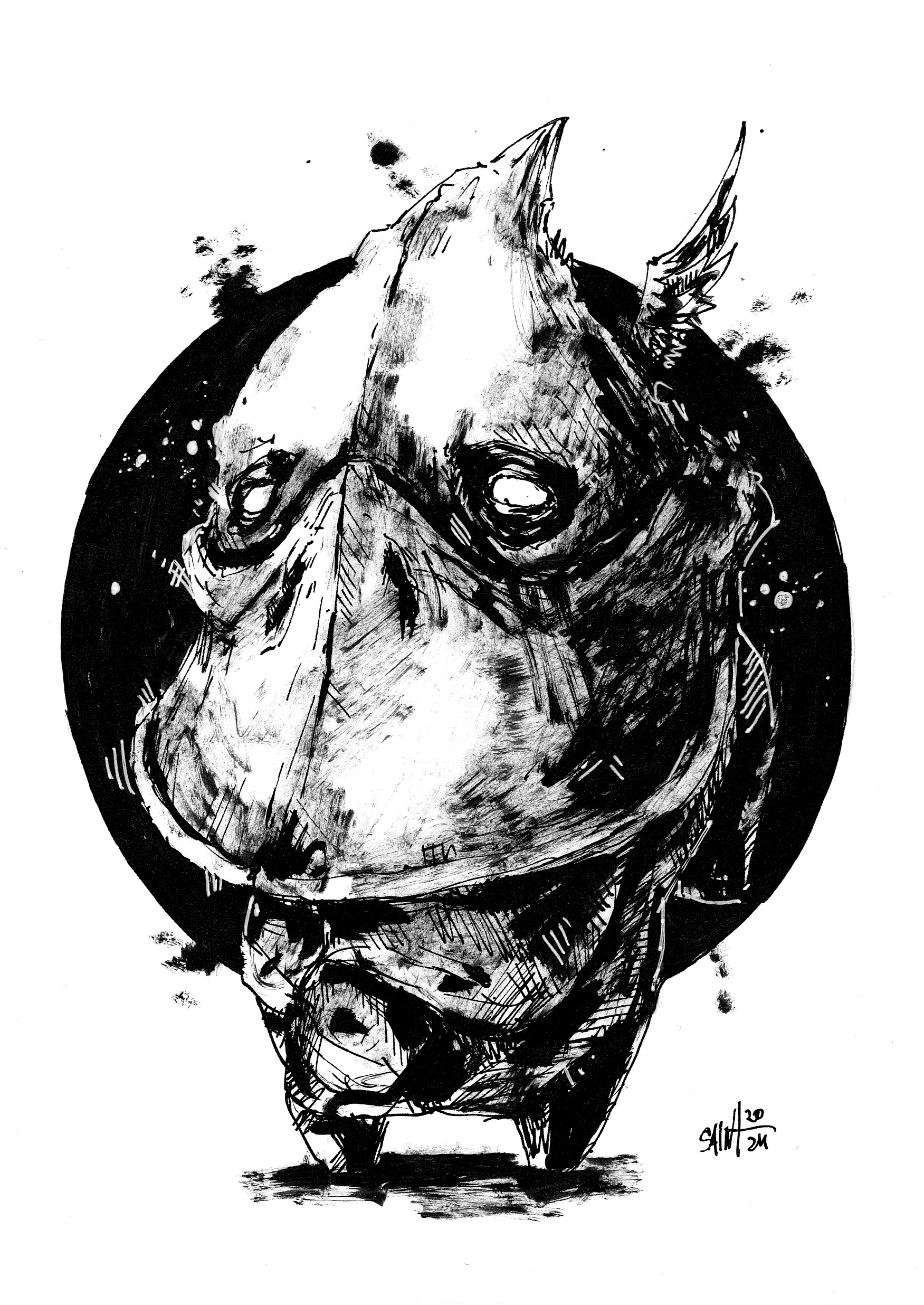 Mr. Duck ink. Zombie painting original art, Horror Dark art | Inspire ...