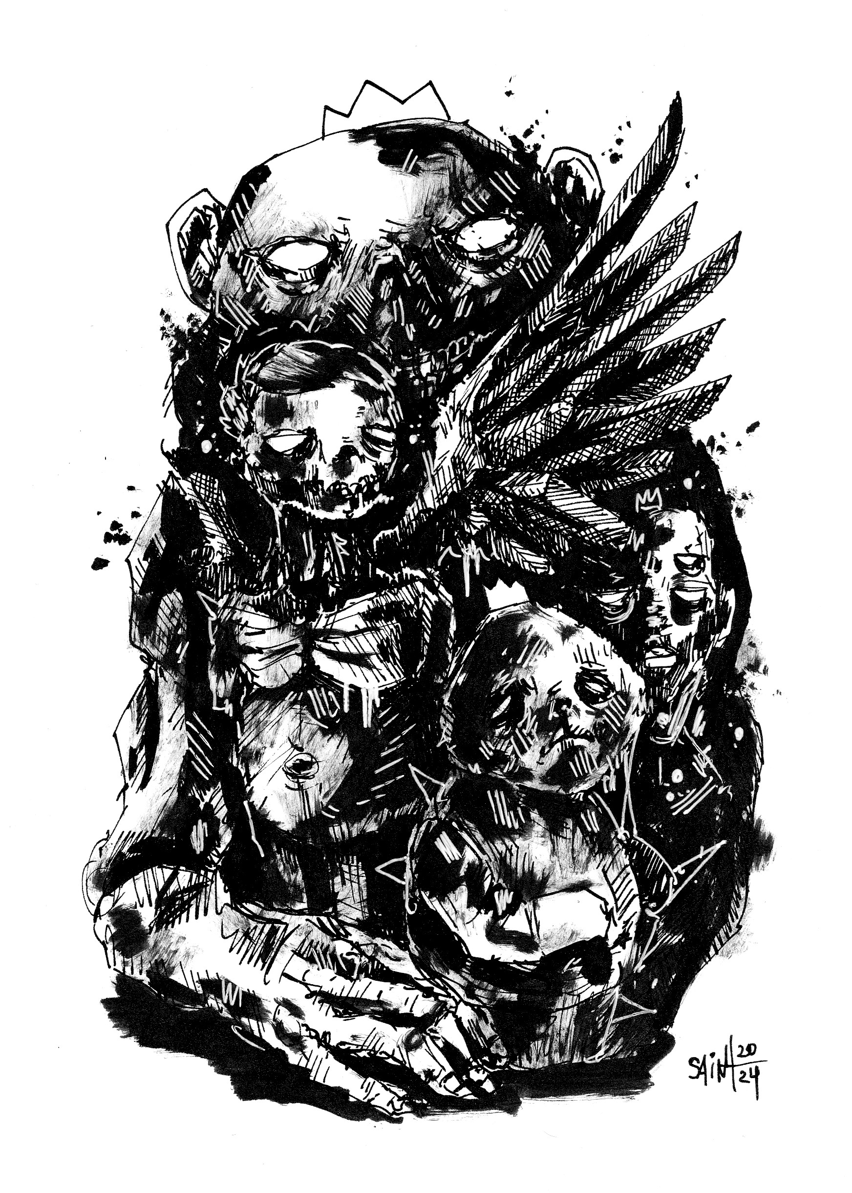 Mr. Kuchka ink. Zombie painting original art, Horror Dark ar | Inspire ...