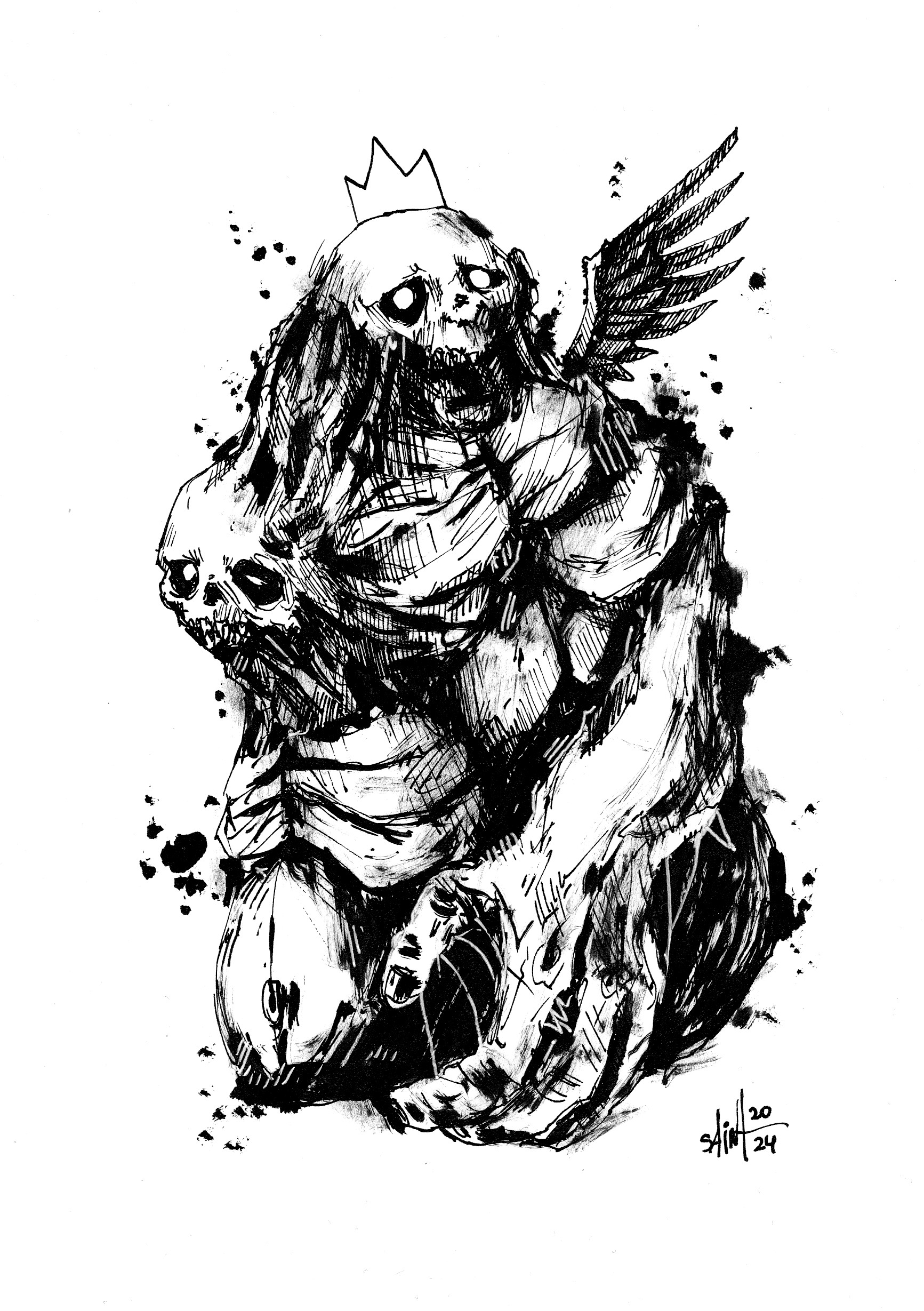 Mr. Dvachela ink. Zombie painting original art, Horror Dark | Inspire ...