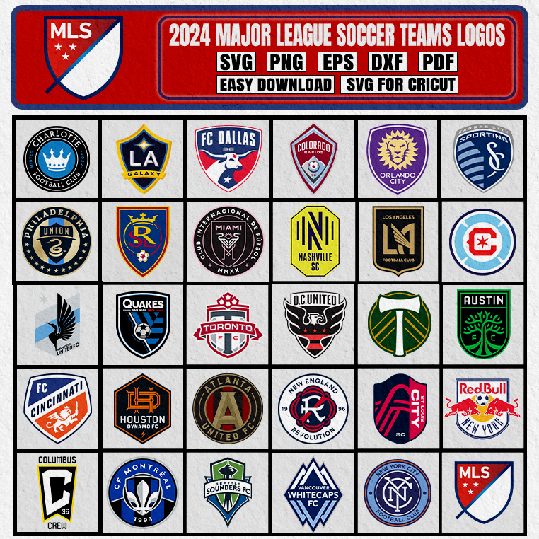 2024 MLS Teams Logo Svg Bundle, Soccer Svg, Major League Soc | Inspire ...
