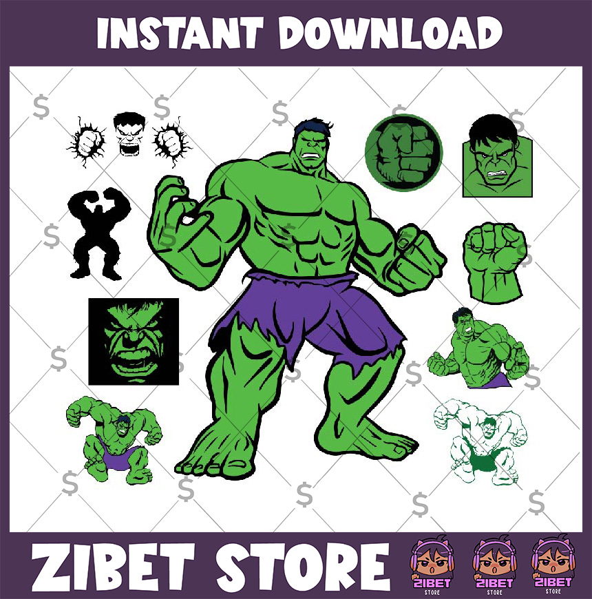 Hulk svg, Cricut Cutting File, Hulk bunlde Cartoon ClipArt, | Inspire ...
