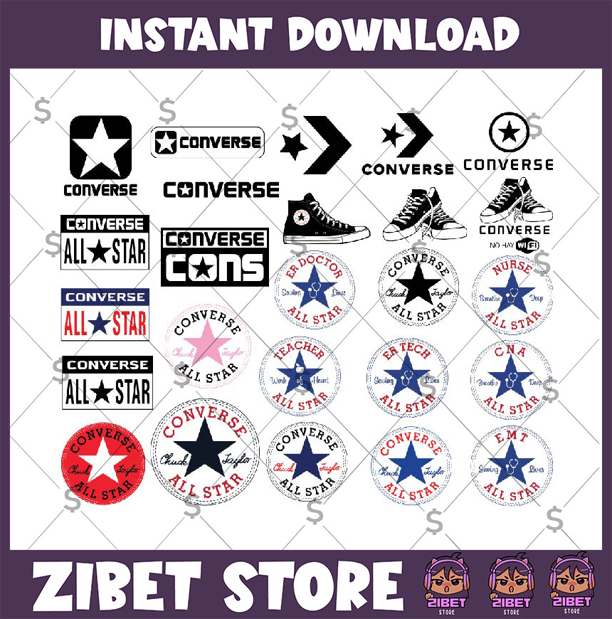 26 Files Converse Logo svg, Chucks svg, Sneaker svg, Convers | Inspire ...