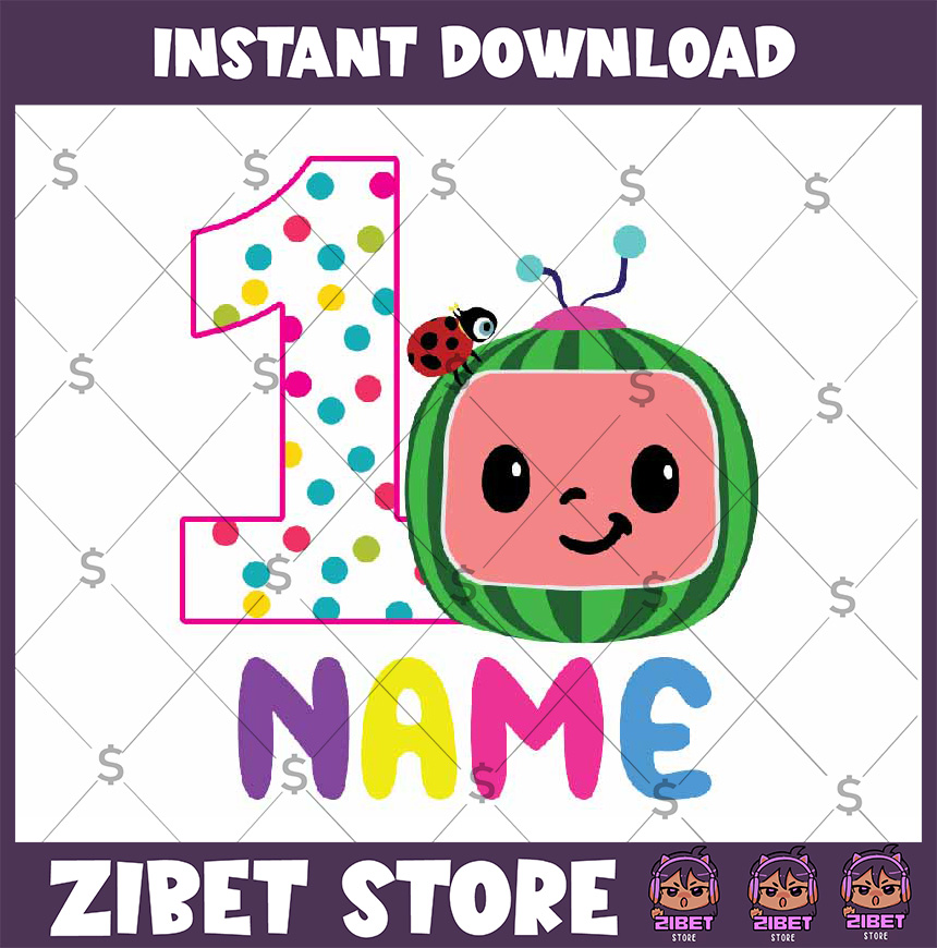 Cocomelon Personalized Name And Ages Birthday svg png, Cocom | Inspire ...