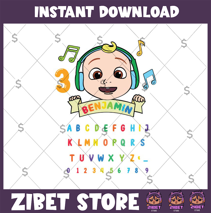 Cocomelon Personalized Logo And Full Alphabets Birthday svg/ | Inspire ...