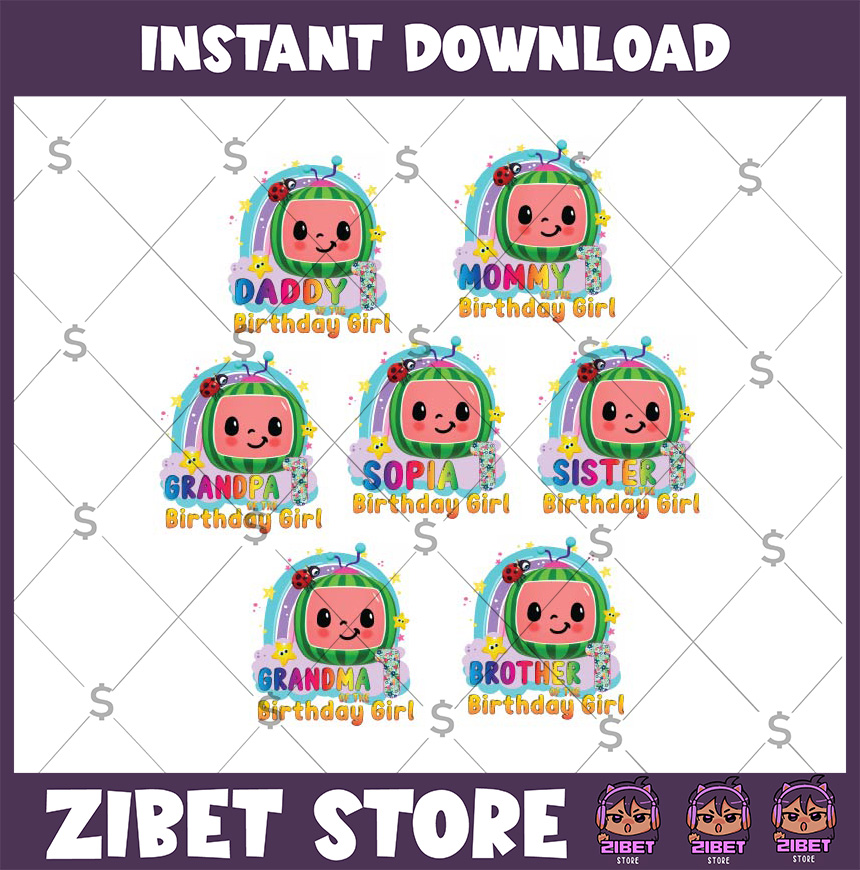 Personalized Coco melon birthday Png, Customized Cocomelon B | Inspire ...