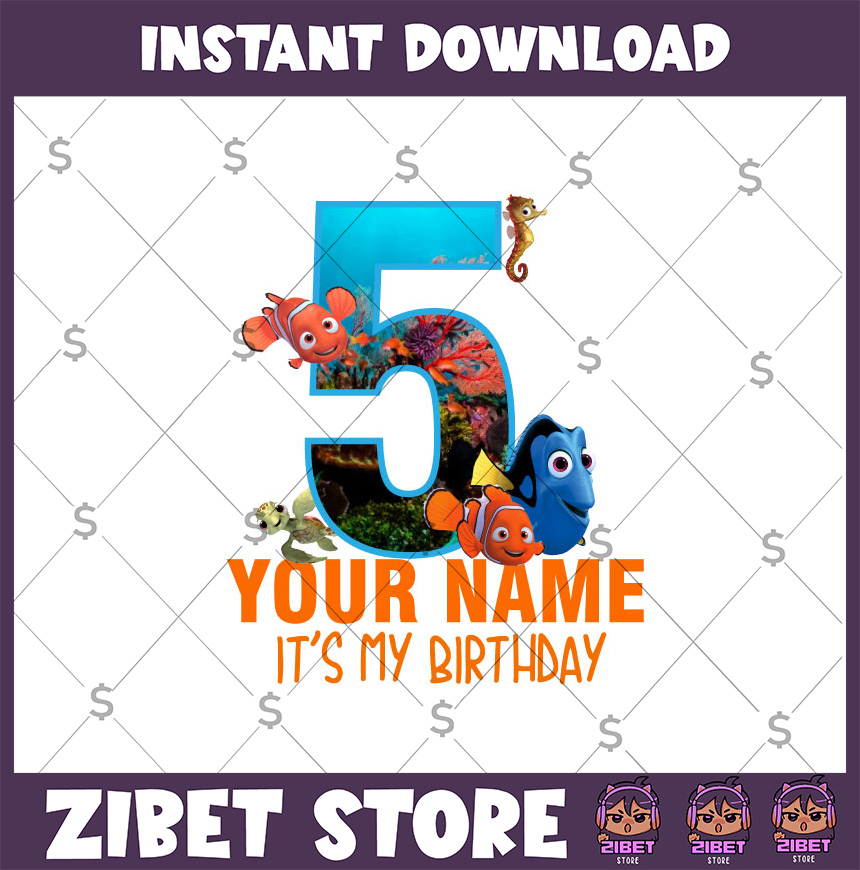 Finding Dory Birthday Png, Dory Custom Png, Personalized Nem - Inspire ...