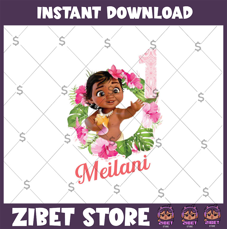 Personalized Name And Ages, Moana Birthday Girl Digital File | Inspire ...
