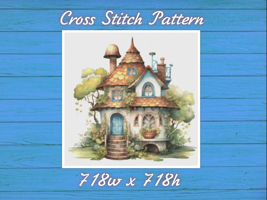Cottage Cross Stitch Pattern PDF Counted House Village - Fab | Inspire ...