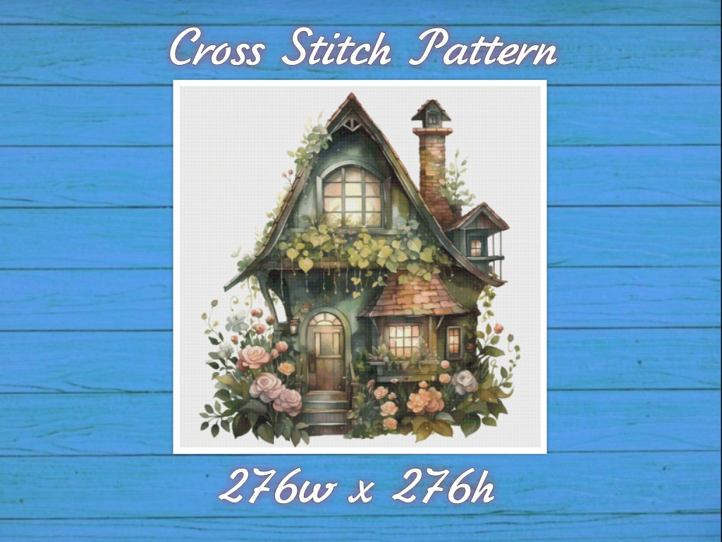 Cottage Cross Stitch Pattern PDF Counted House Village - Fab | Inspire ...
