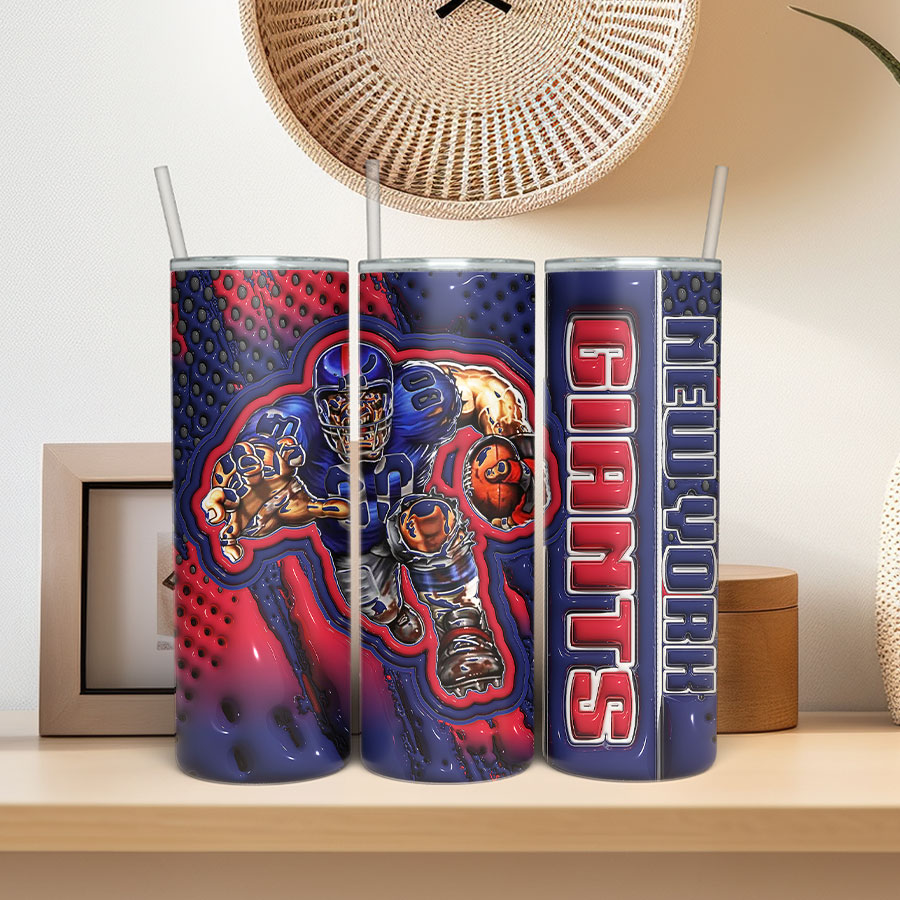 3D Inflated Football Team 20 oz Tumbler Wrap PNG, 3D Inflate - Inspire ...