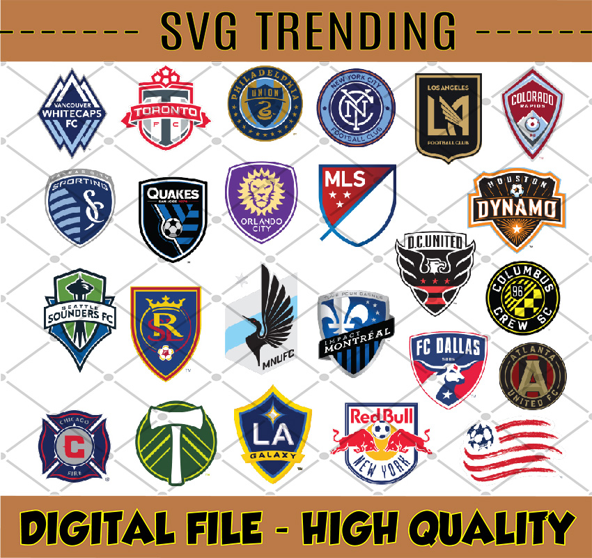 MLS Soccer League Logo SVG Bundle Vector Printable Logo Cut | Inspire ...