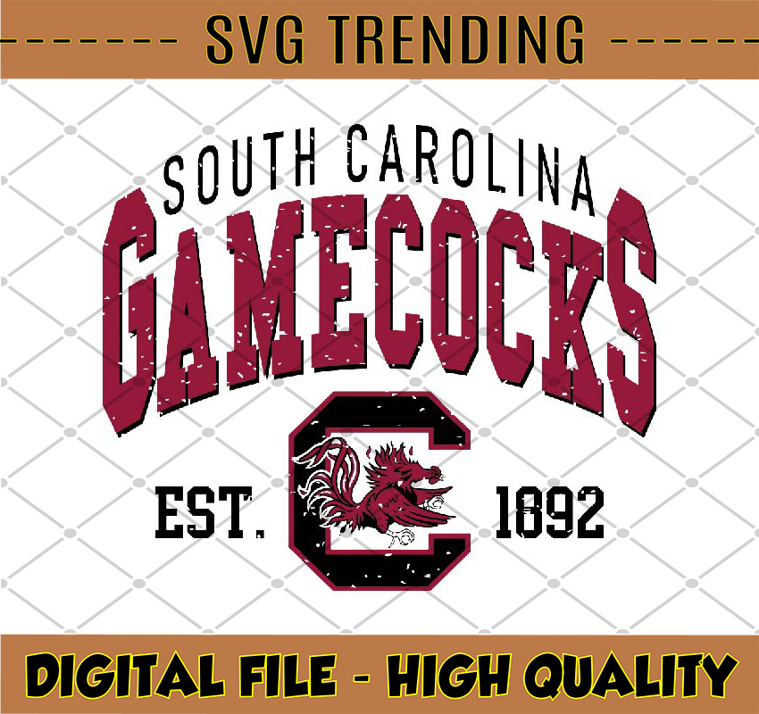 Vintage 90's South Carolina Gamecocks Svg, South Carolina Sv | Inspire ...
