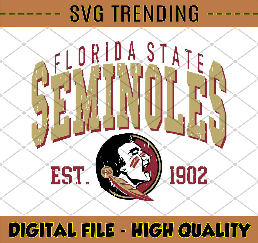 Vintage 90's Florida State Seminoles Svg, Florida State Svg, | Inspire ...