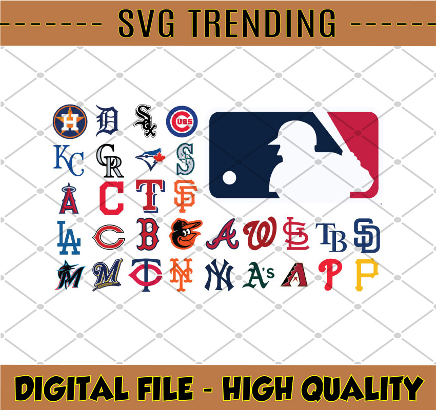 MLB Logo SVG Bundle – Baseball Logo–MLB logo MLB Svg Clipart | Inspire ...