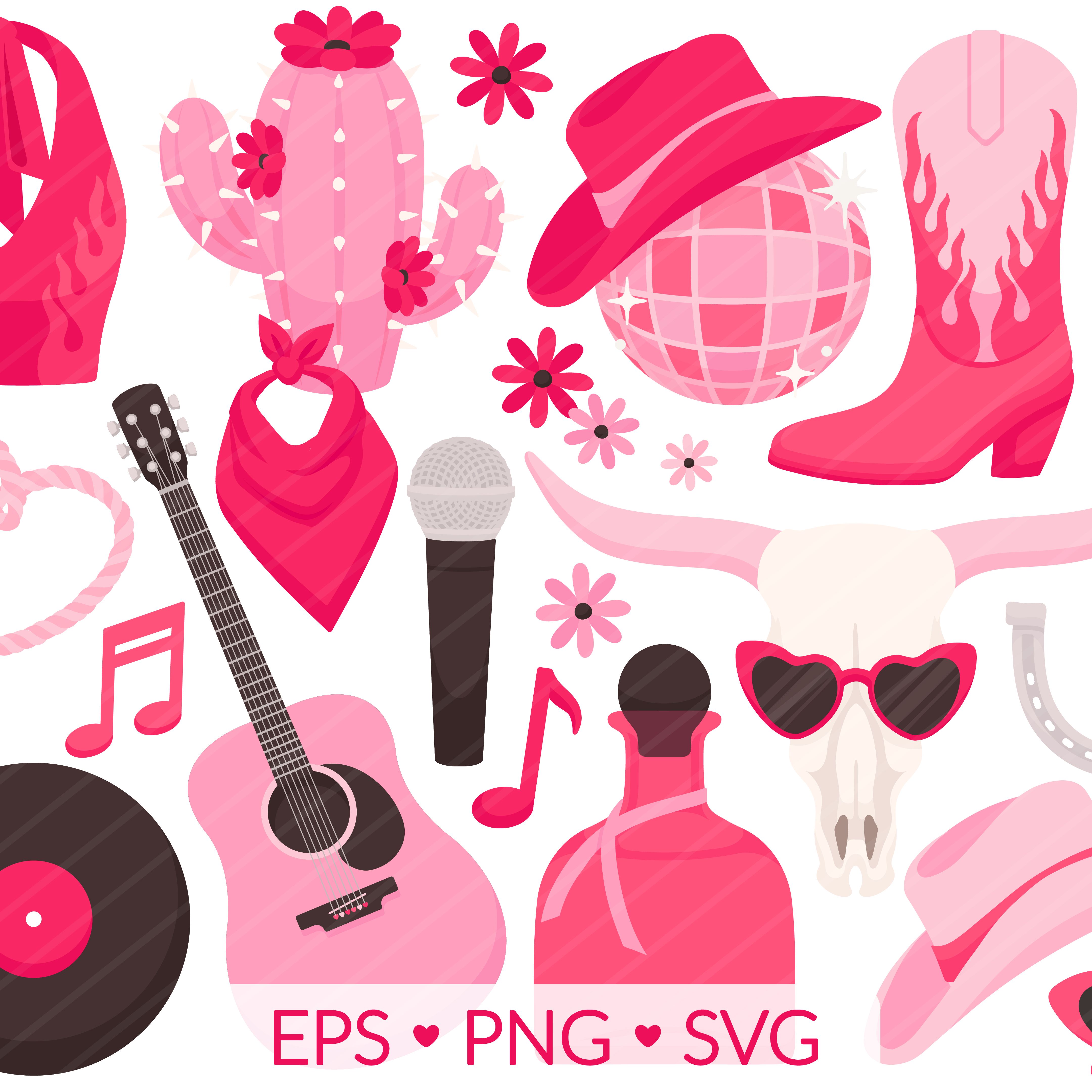 Disco Cowgirl Clipart - SVG, PNG, EPS Images - Bachelorette | Inspire ...