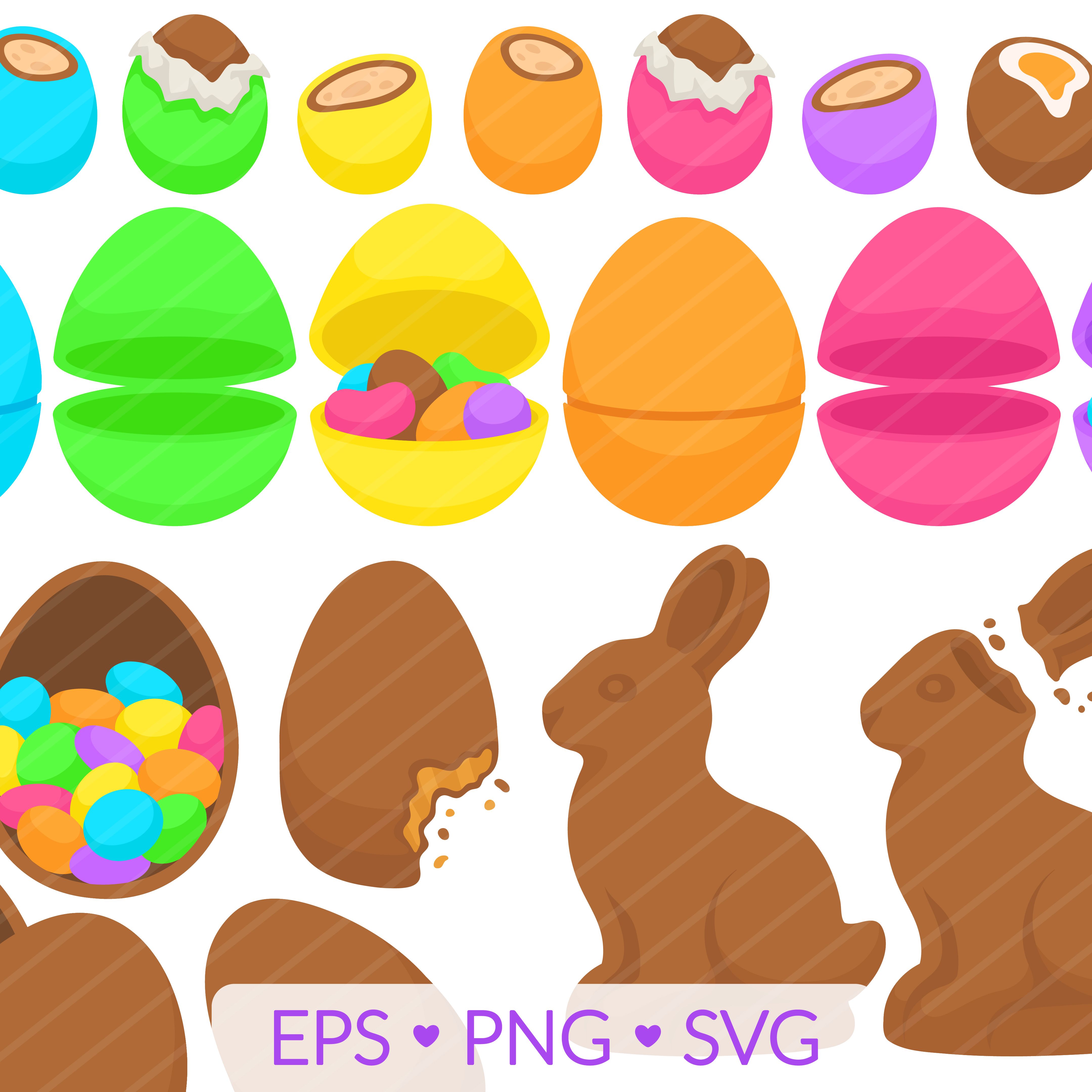 Easter Candy Clipart - SVG, PNG, EPS Images - Chocolate East | Inspire ...