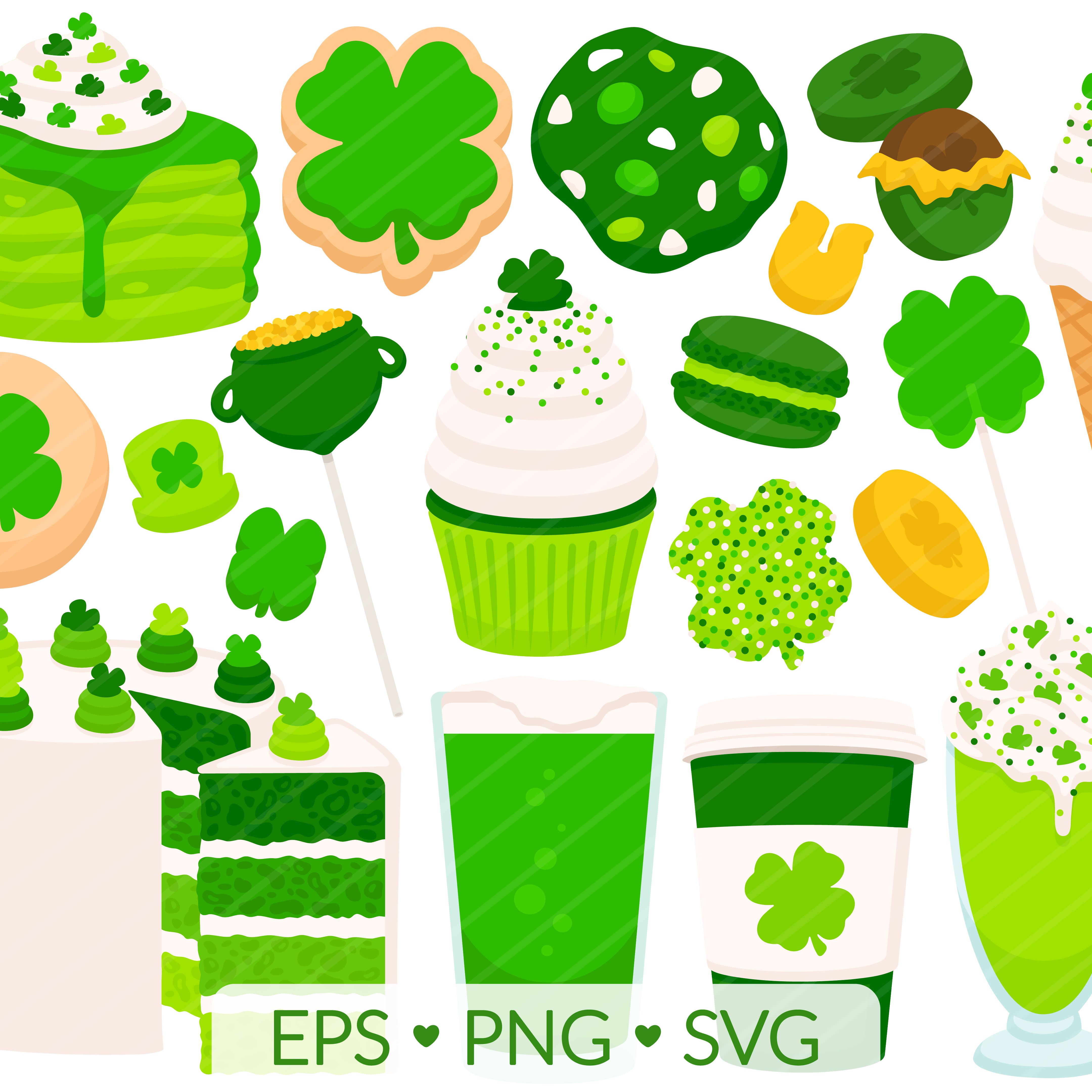 St. Patrick's Day Treat Clipart - SVG, PNG, EPS Images - Clo | Inspire ...