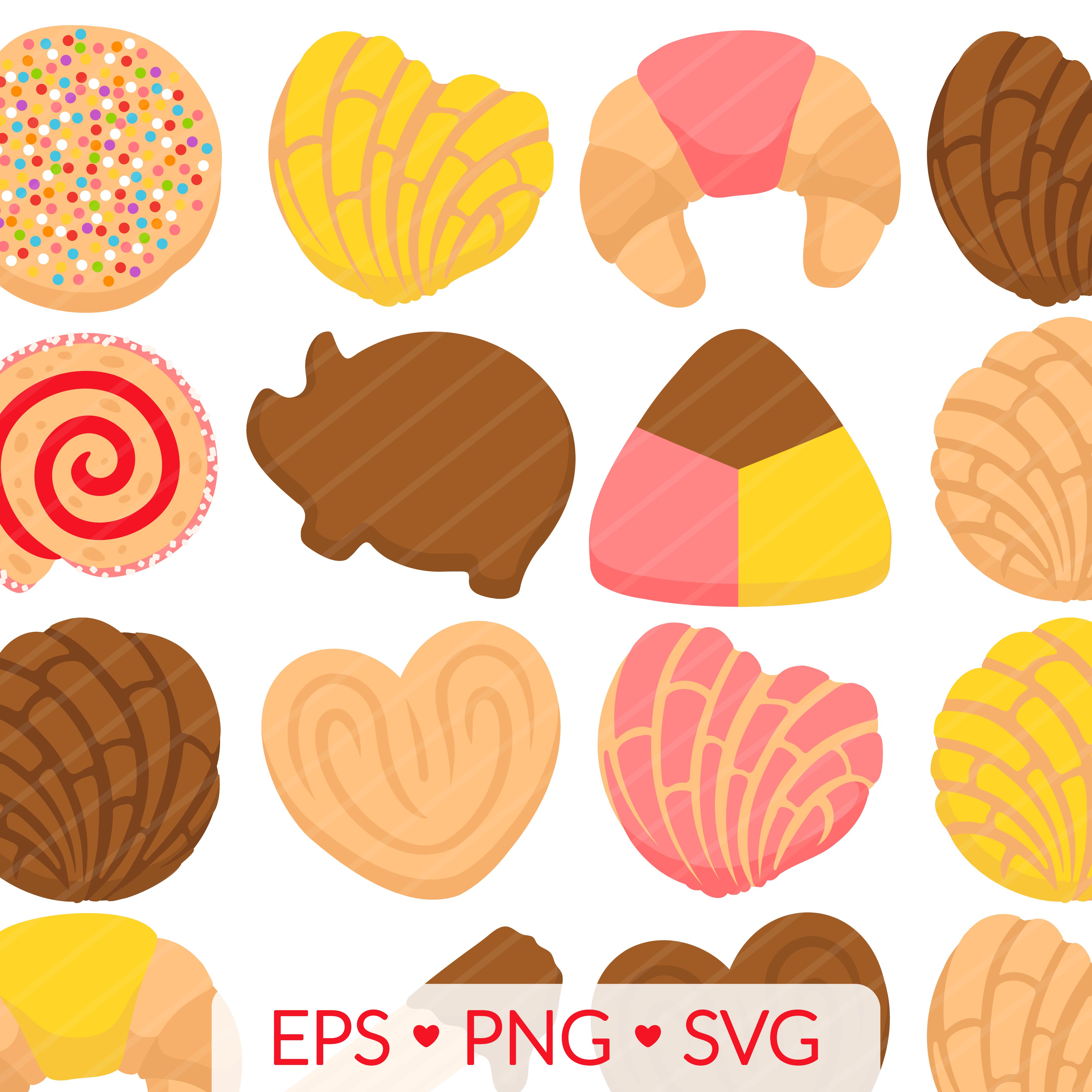 Pan Dulce Clipart - SVG, PNG, EPS Images - Mexican Bakery Ba | Inspire ...