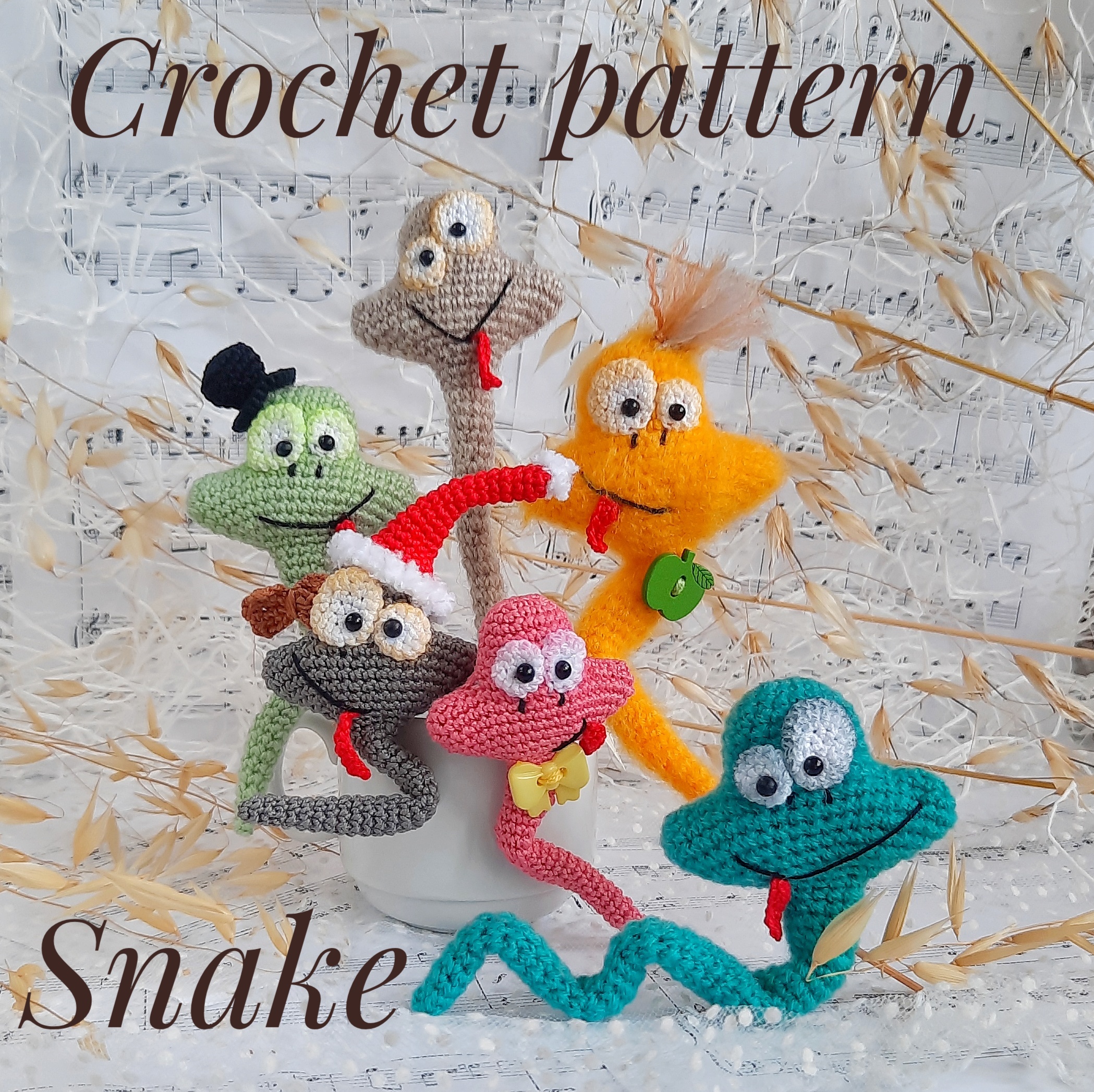 Crochet Pattern Snake. Amigurumi. New Year's gift. Symbol of | Inspire ...
