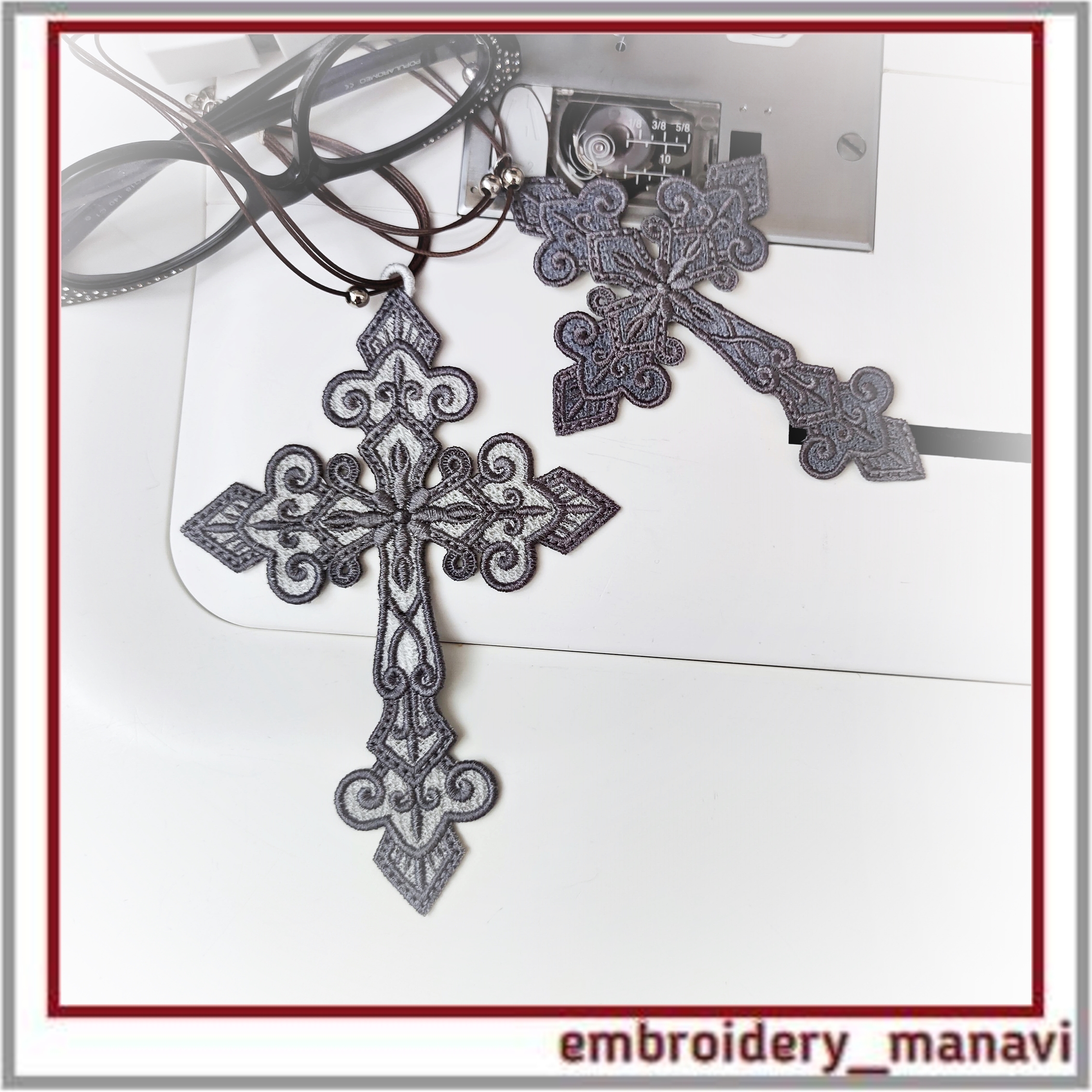 Religious embroidery design - Cross in three designs 4 sizes | Inspire ...