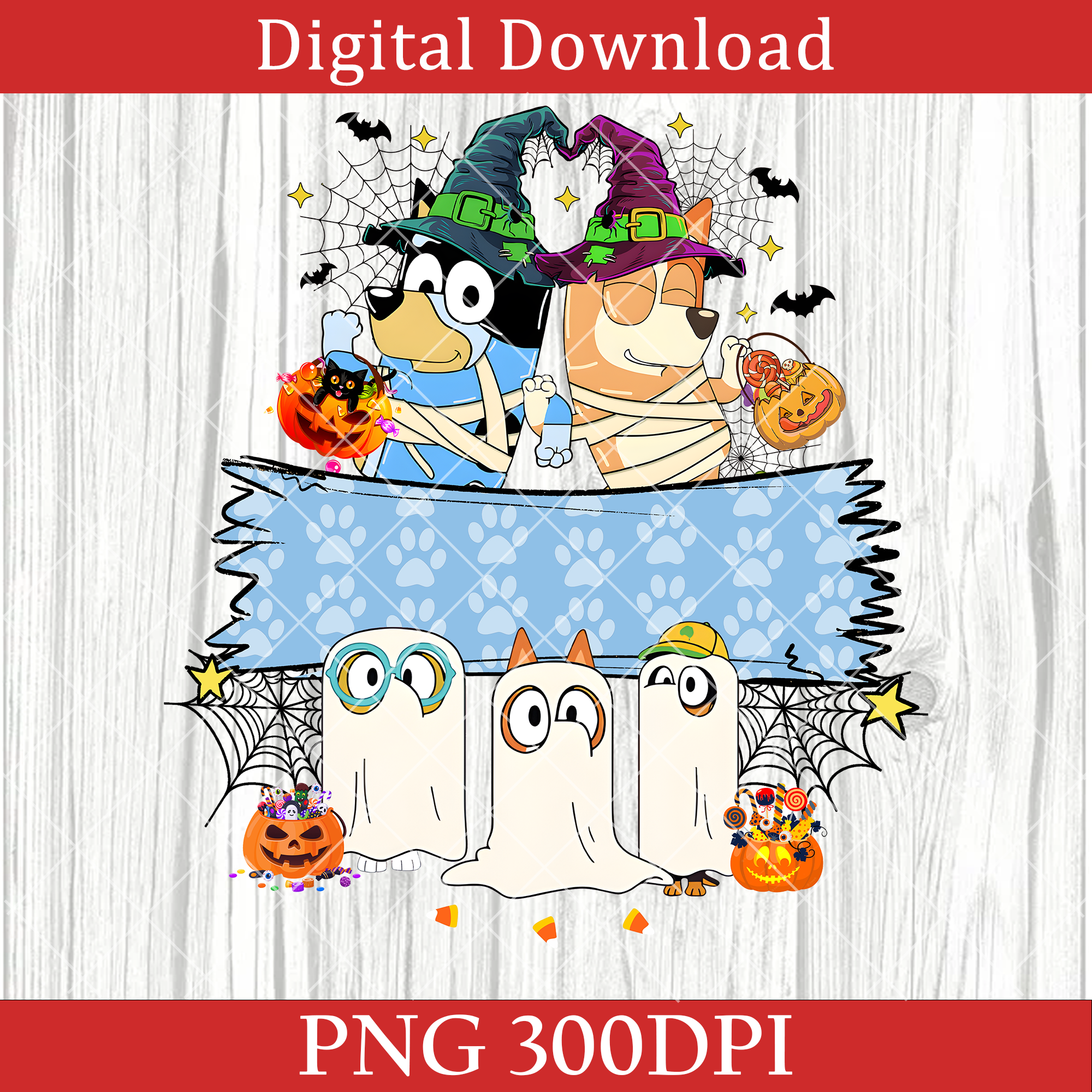 Happy Halloween Bluey PNG, Bluey Halloween Horror PNG, Hallo | Inspire ...