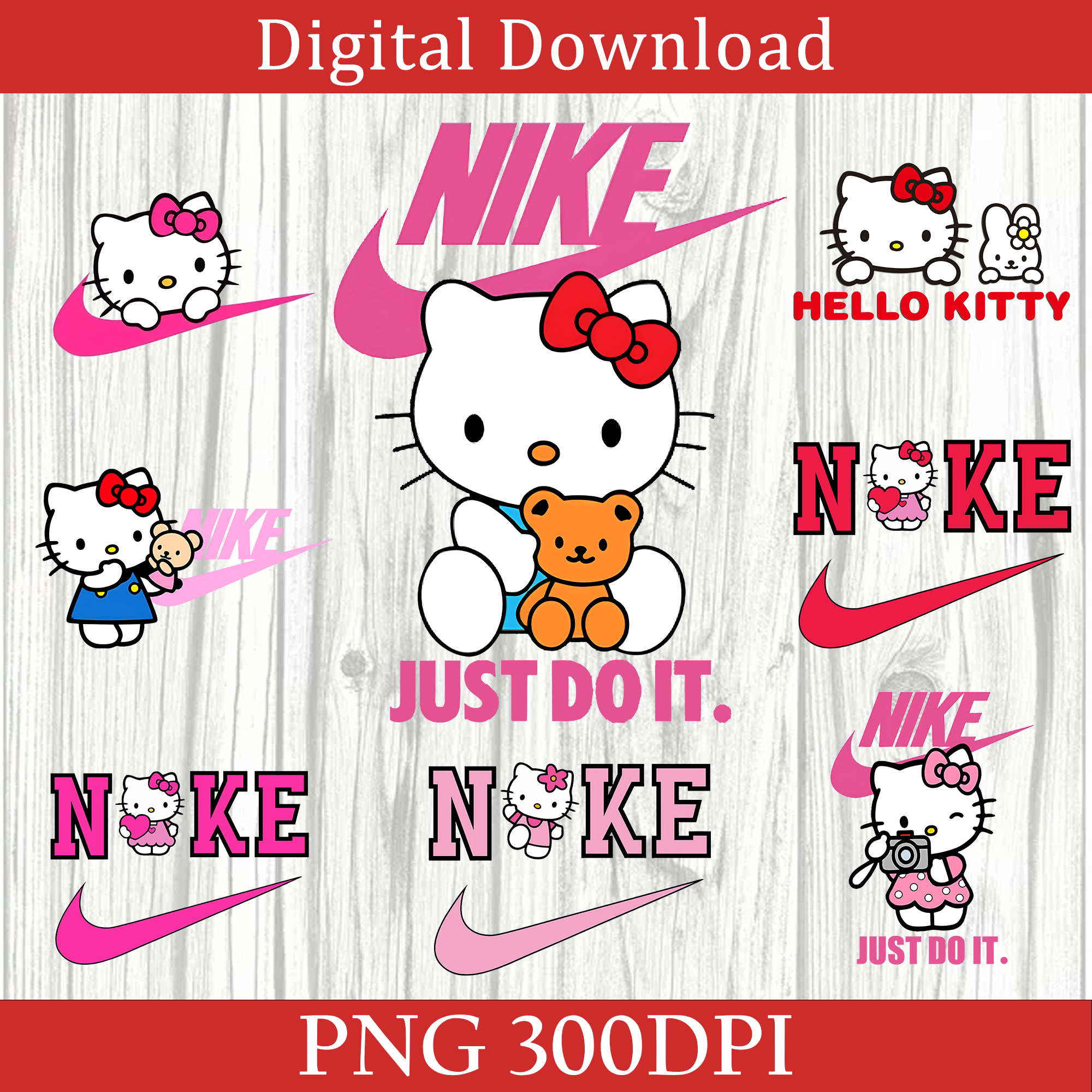 Bundle Nike Hello Kitty PNG, Nike Hello Kitty PNG, Cats Hell | Inspire ...
