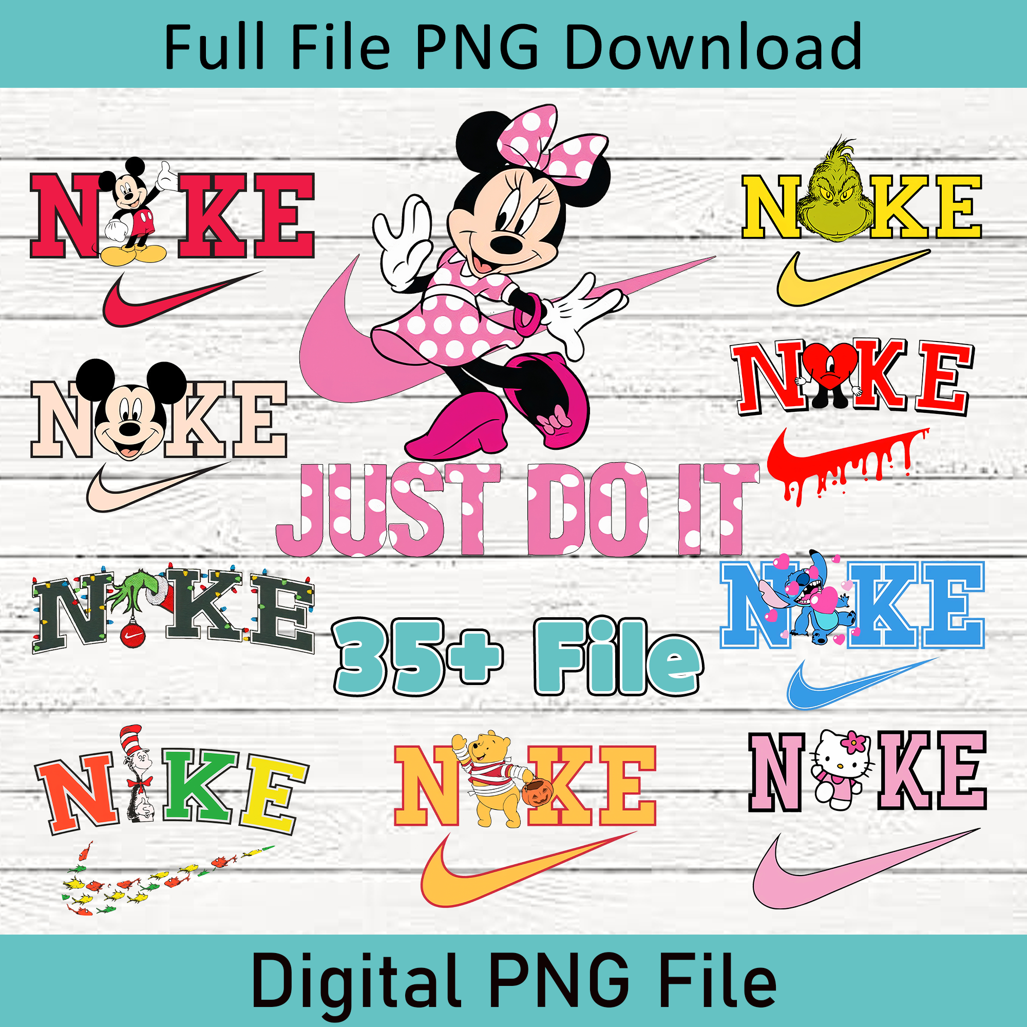 Bundle Nike Merch PNG, Disney Nike PNG, Winnie The Pooh Nike | Inspire ...