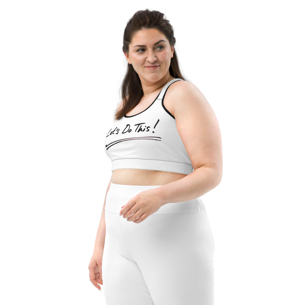 Sports bra With Print Slogan Let Do It All Sizes Avb | Inspire Uplift