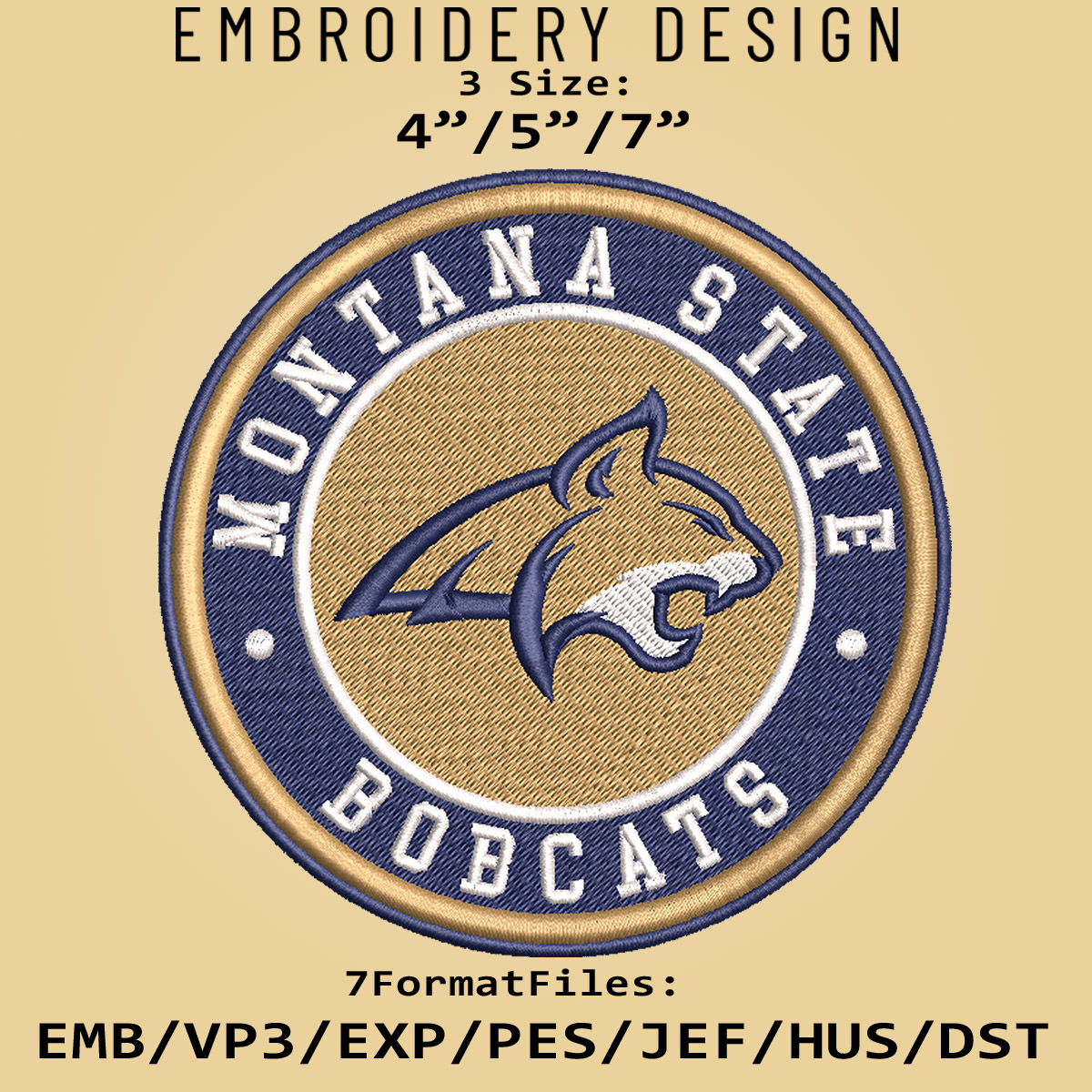 NCAA Logo Montana State Bobcats, Embroidery design, Embroide | Inspire ...