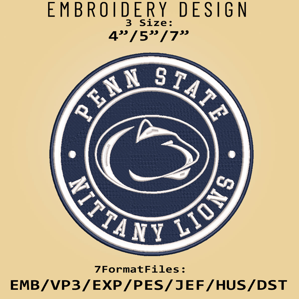 NCAA Logo Penn State Nittany Lions, Embroidery design, Embro | Inspire ...