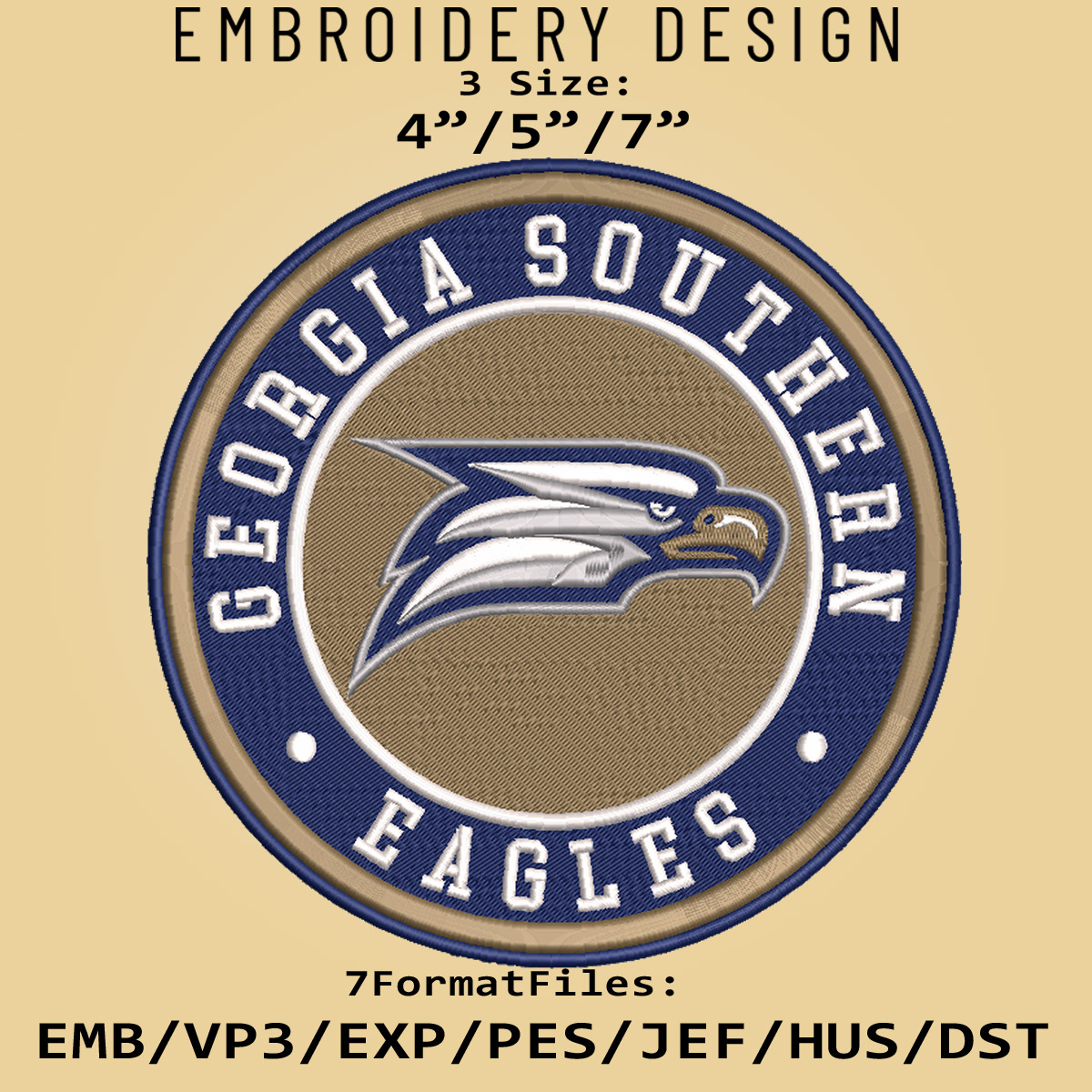 NCAA Logo Georgia Southern Eagles, Embroidery design, Embroi | Inspire ...