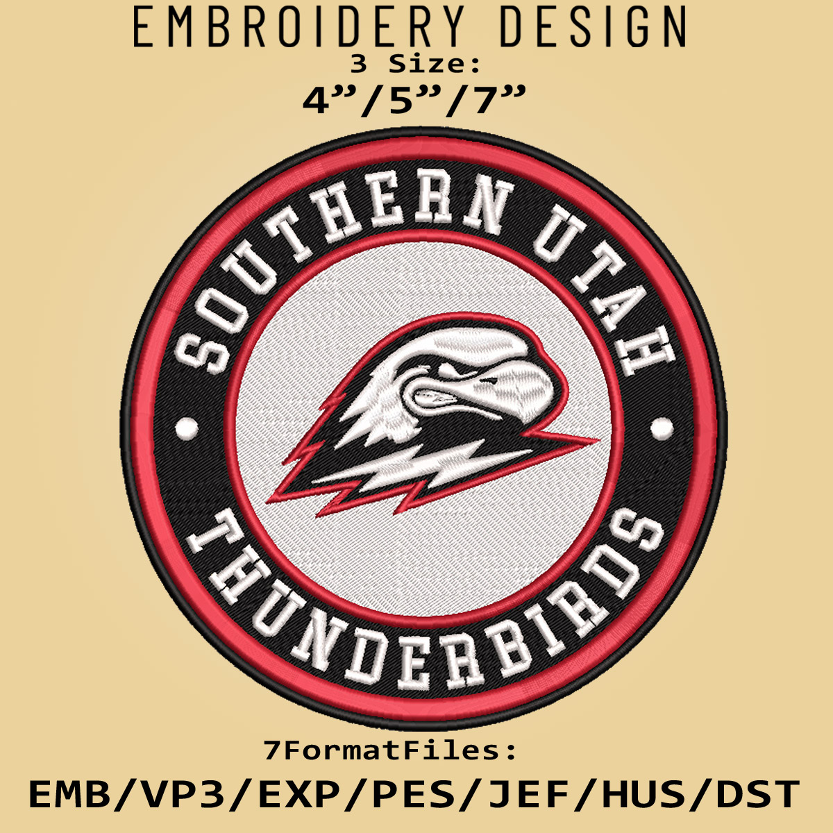 NCAA Logo Southern Utah Thunderbirds, Embroidery design, Emb | Inspire Uplift