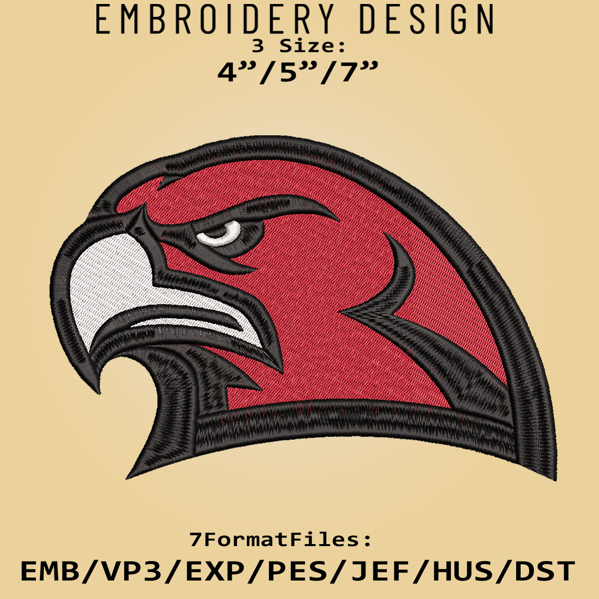 NCAA Logo Miami (OH) Redhawks, Embroidery design, Embroidery | Inspire ...