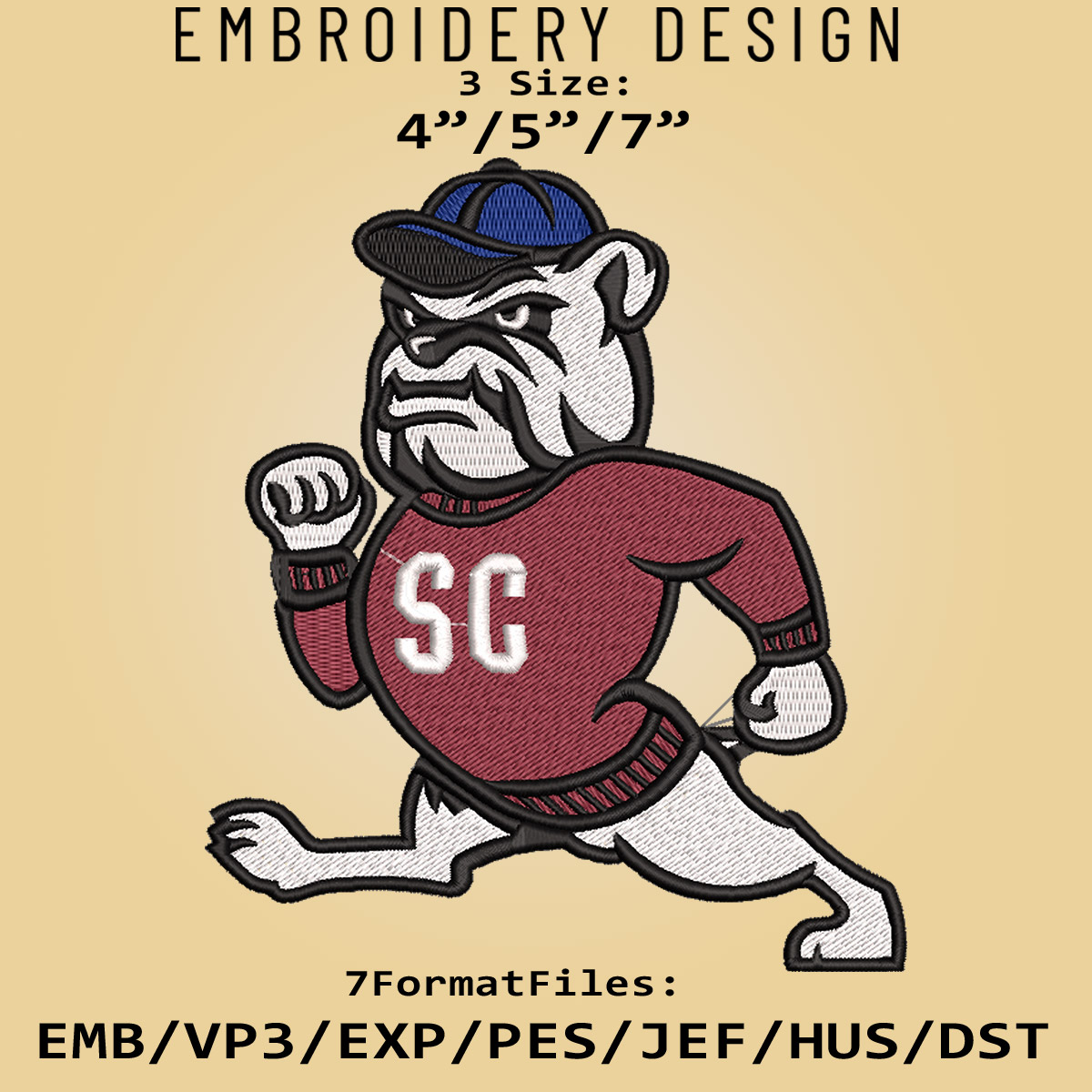 NCAA Logo South Carolina State Bulldogs, Embroidery design, | Inspire ...