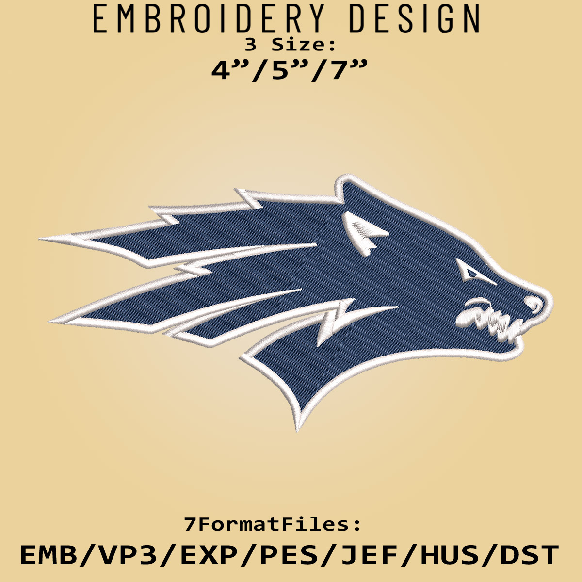 NCAA Logo Nevada Wolf Pack, Embroidery design, Embroidery Fi | Inspire ...