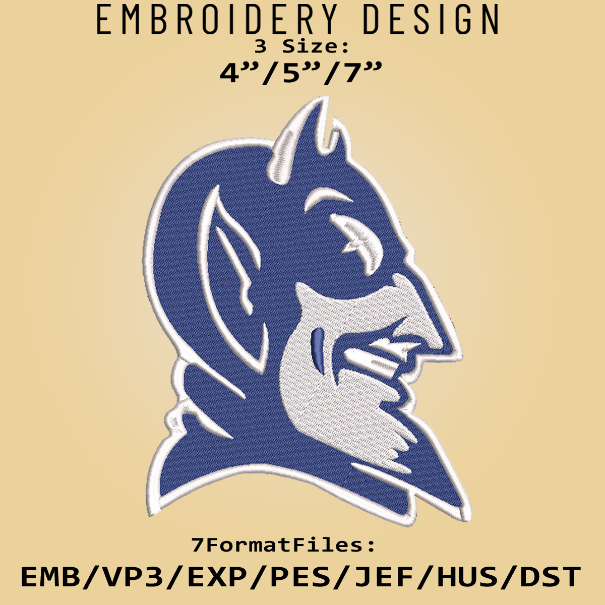 NCAA Logo Duke Blue Devils, Embroidery design, Embroidery Fi | Inspire ...