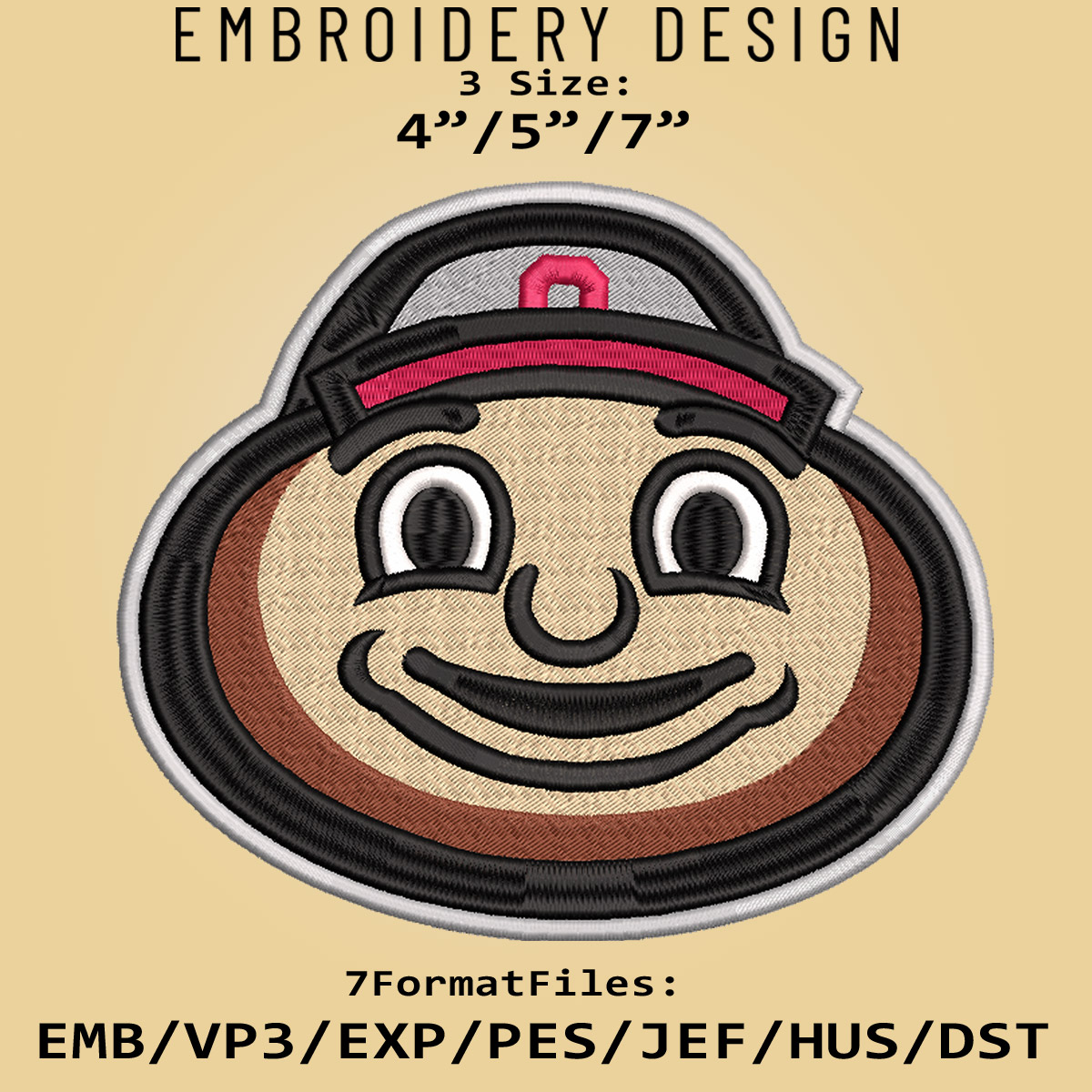NCAA Logo Ohio State Buckeyes, Embroidery design, Embroidery | Inspire ...