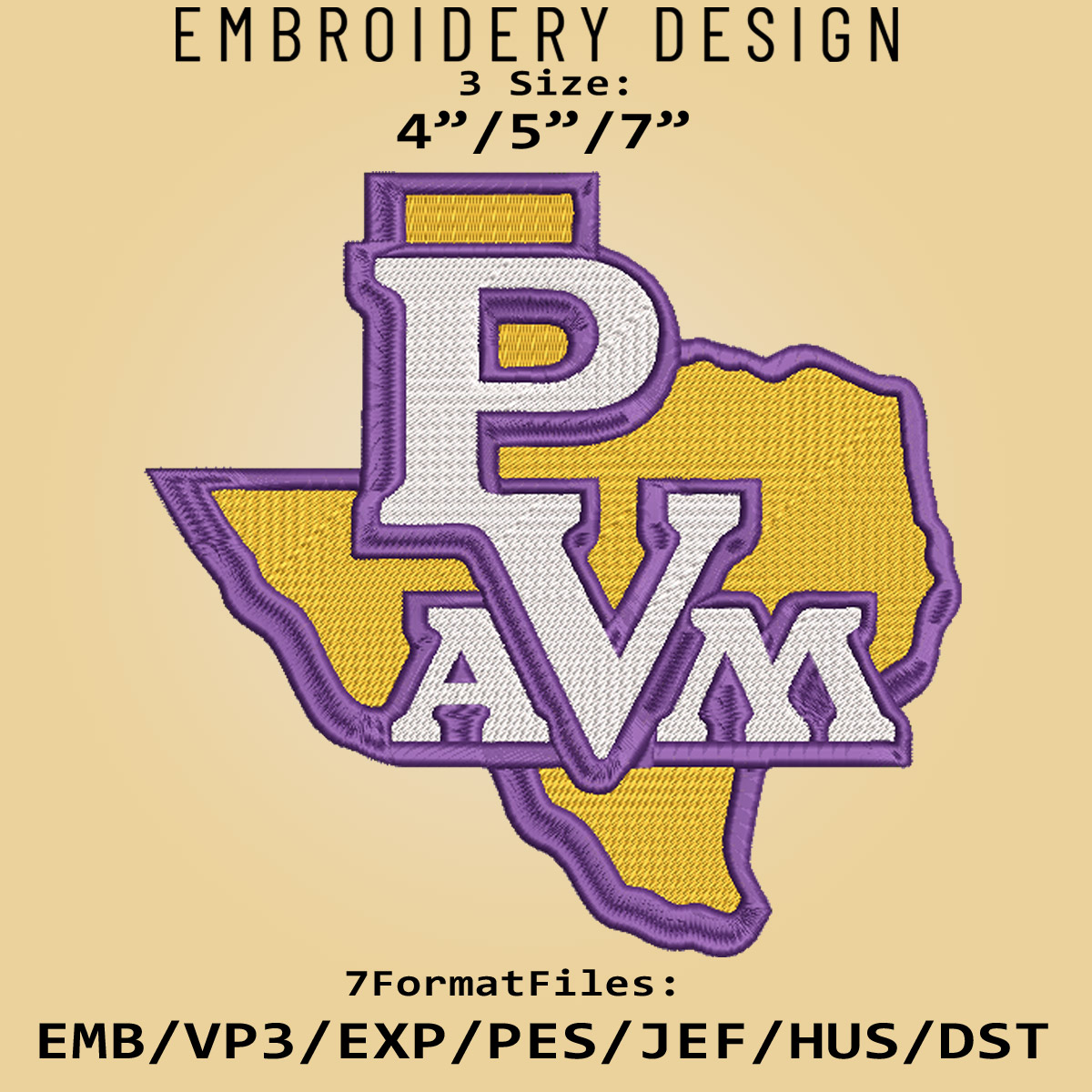 NCAA Logo Prairie View AM Panthers, Embroidery design, Embro | Inspire ...