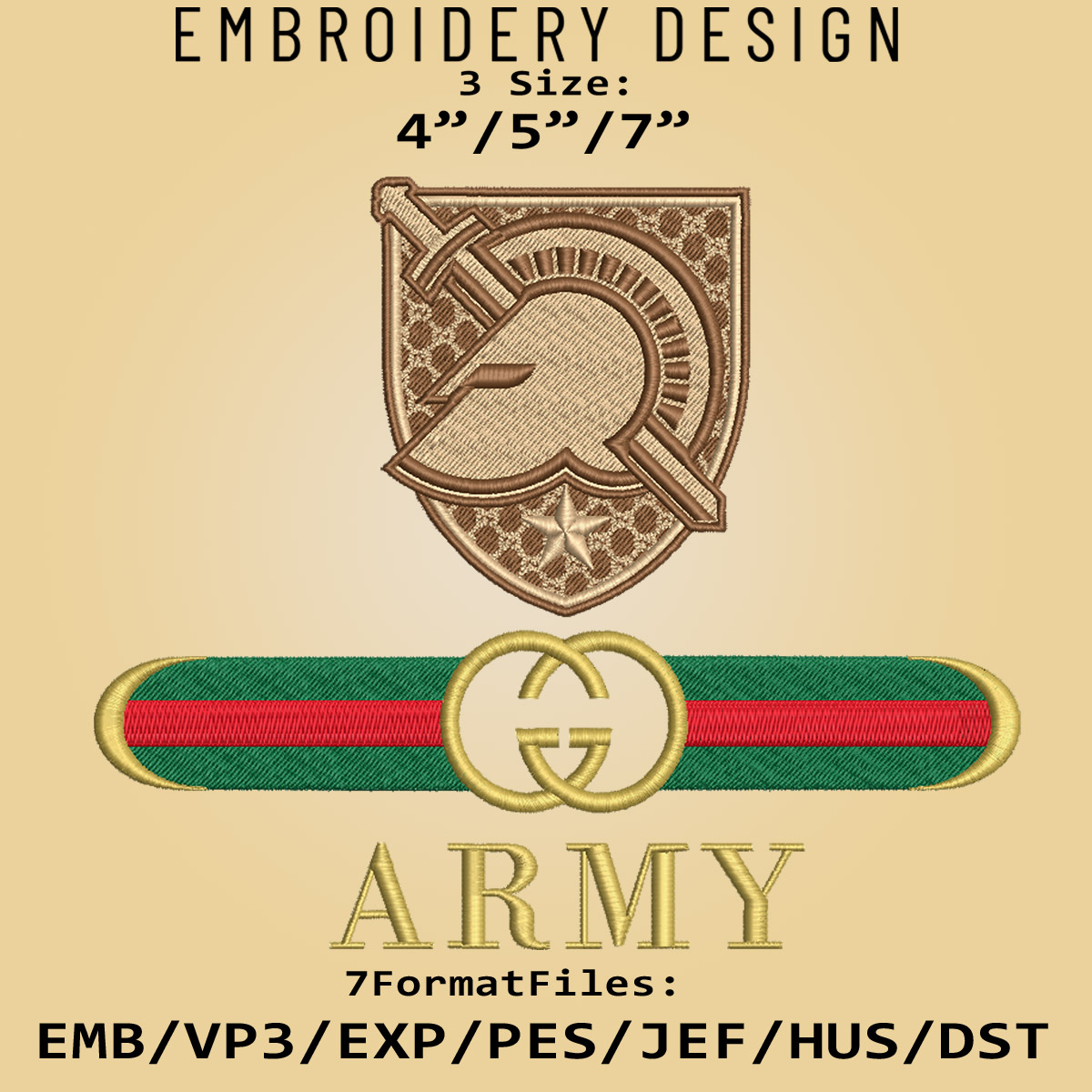 NCAA Logo Army Black Knights Embroidery design, Embroidery F | Inspire ...