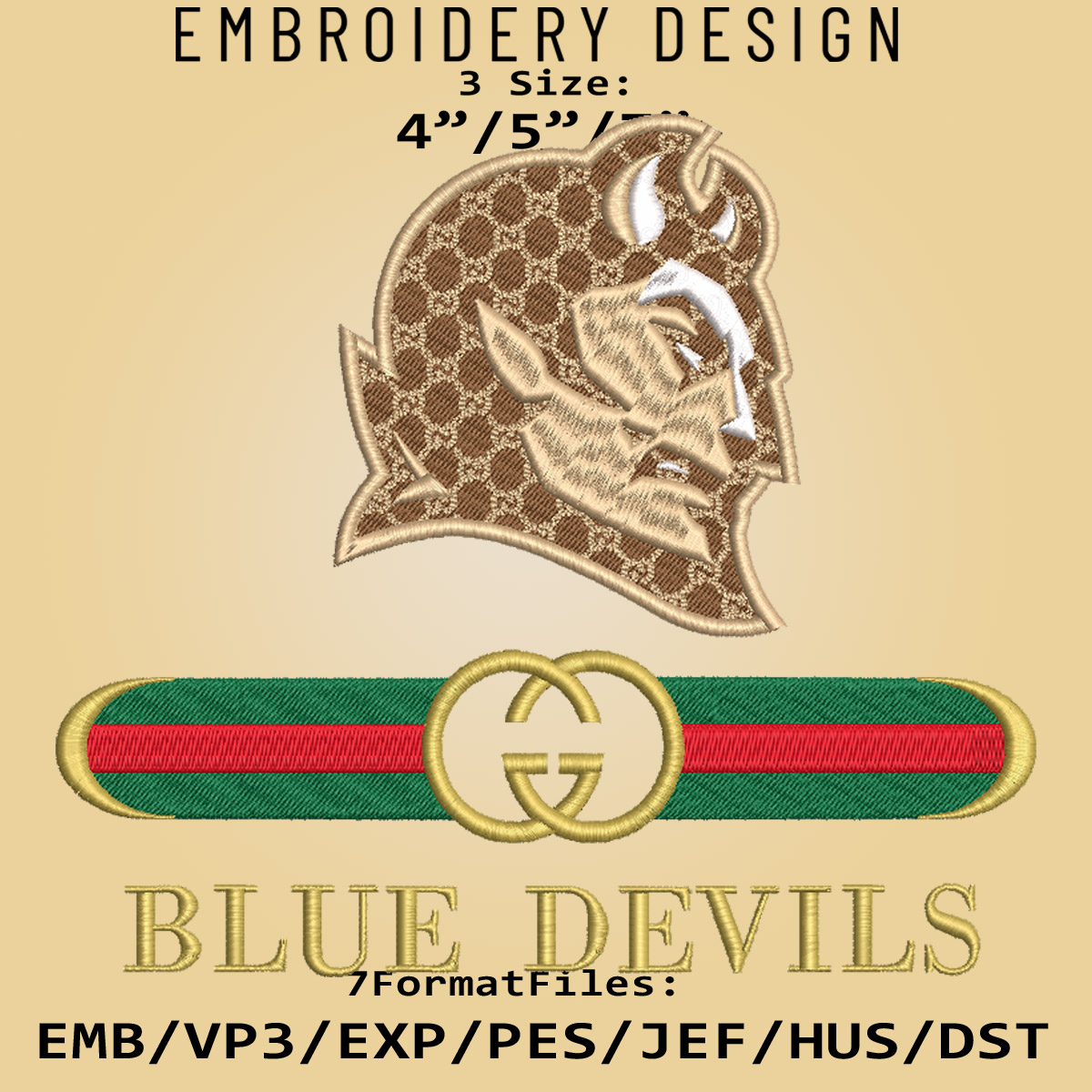 NCAA Logo Central Connecticut Blue Devils Embroidery design, | Inspire ...