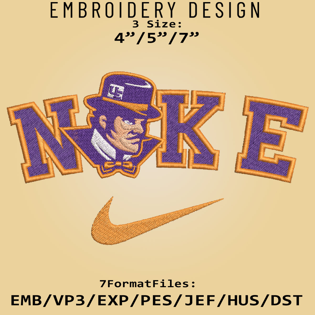 NCAA Logo Evansville Purple Aces Embroidery design, Embroide | Inspire ...