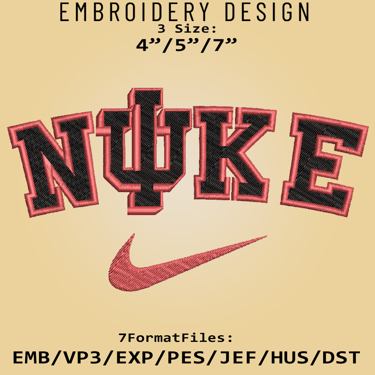 NCAA Logo N.ike Indiana Hoosiers Embroidery design, Embroide | Inspire ...