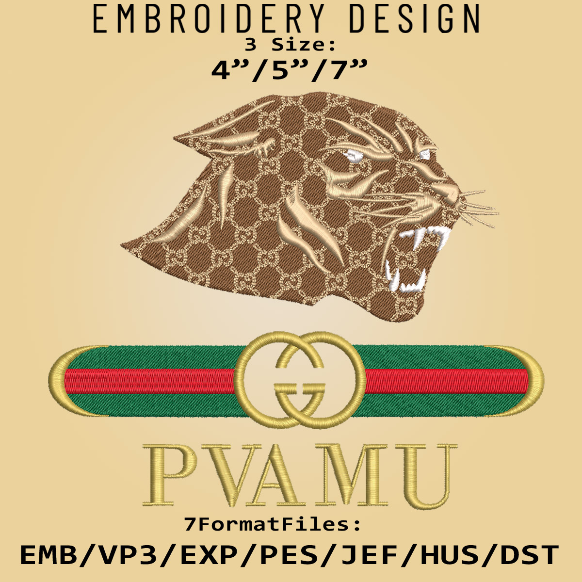 NCAA Logo Prairie View AM Panthers, Embroidery design, NCAA | Inspire ...