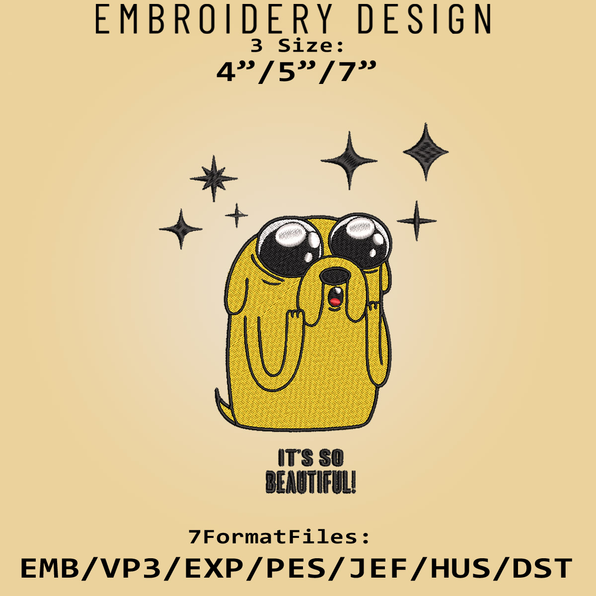 Jake Embroidery Files, Adventure Time, Cartoon Inspired Embr | Inspire ...