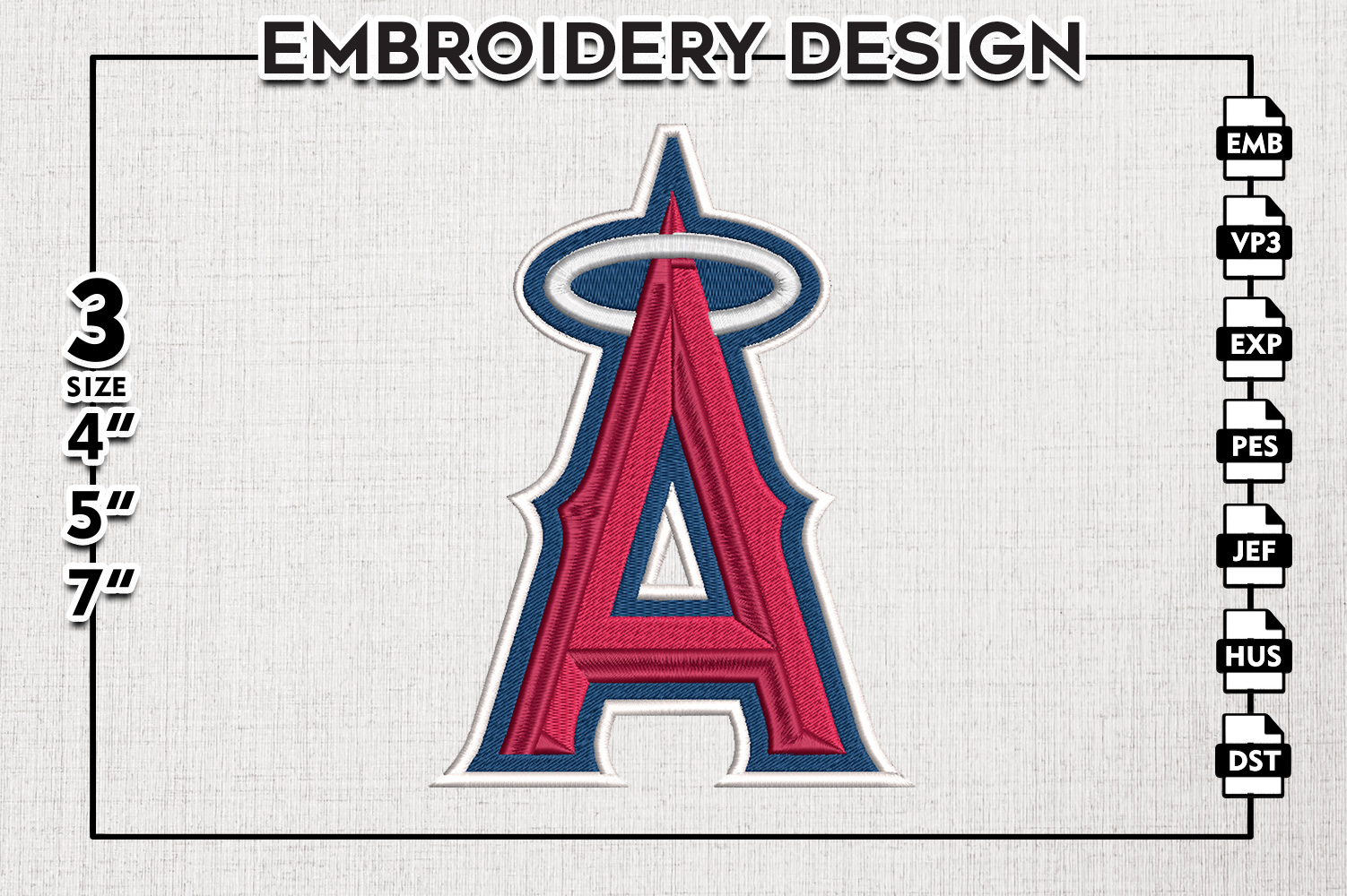 Los Angeles Angels MLB Embroidery Designs, MLB Logo Embroide | Inspire ...