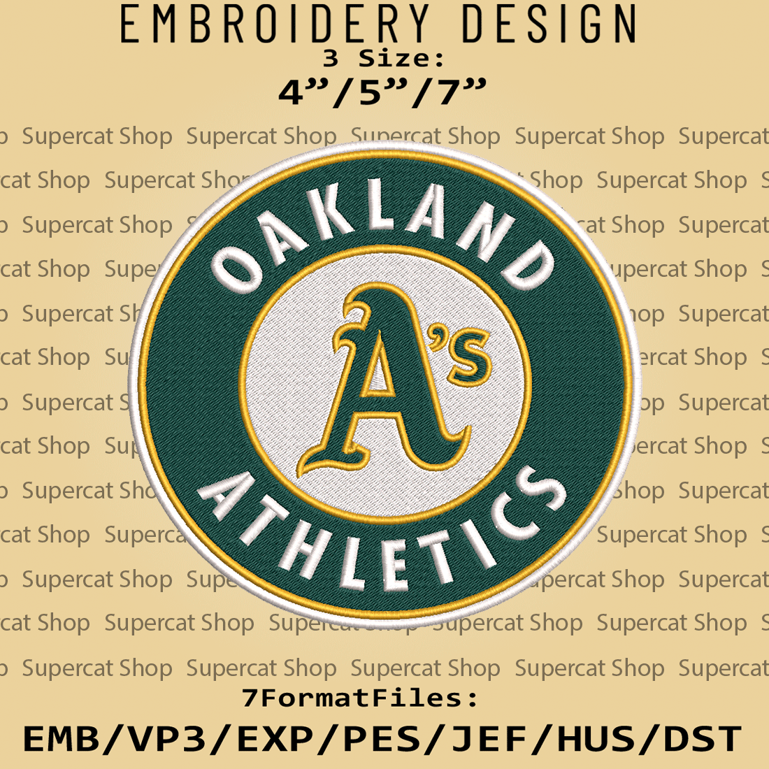 Oakland Athletics MLB Embroidery Designs, MLB Logo Embroider | Inspire ...