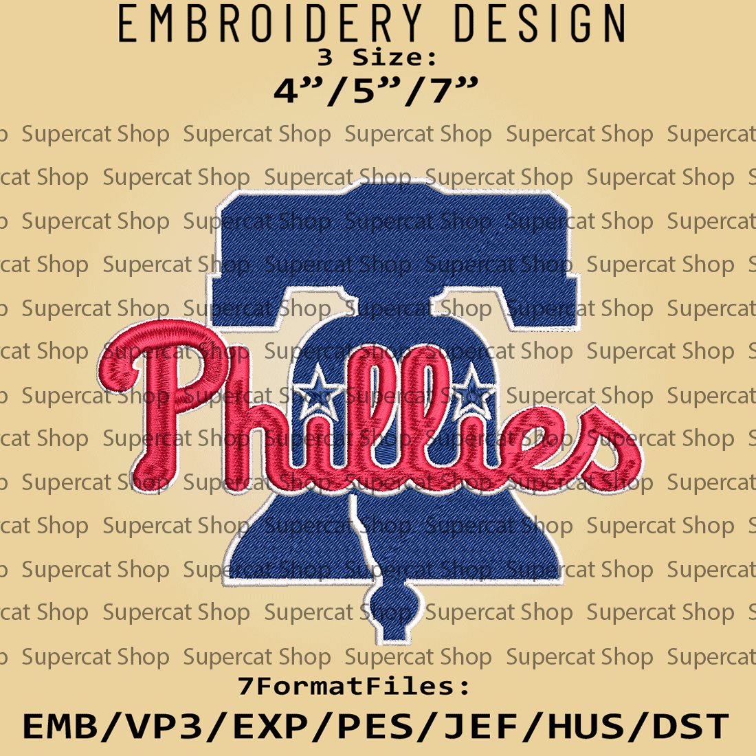 Philadelphia Phillies MLB Embroidery Designs, MLB Logo Embro | Inspire Uplift