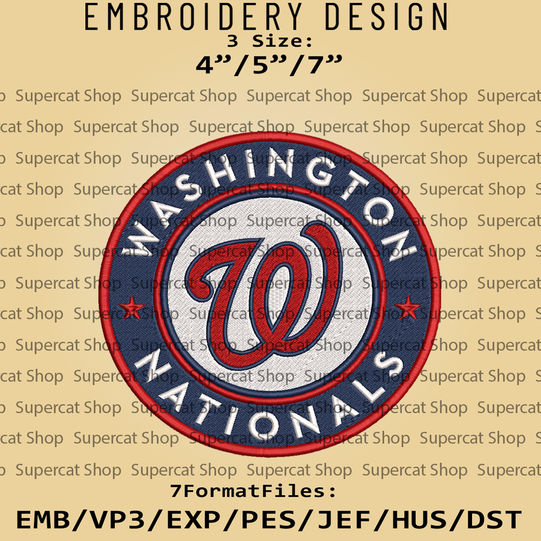 Washington Nationals MLB Embroidery Designs, MLB Logo Embroi | Inspire ...